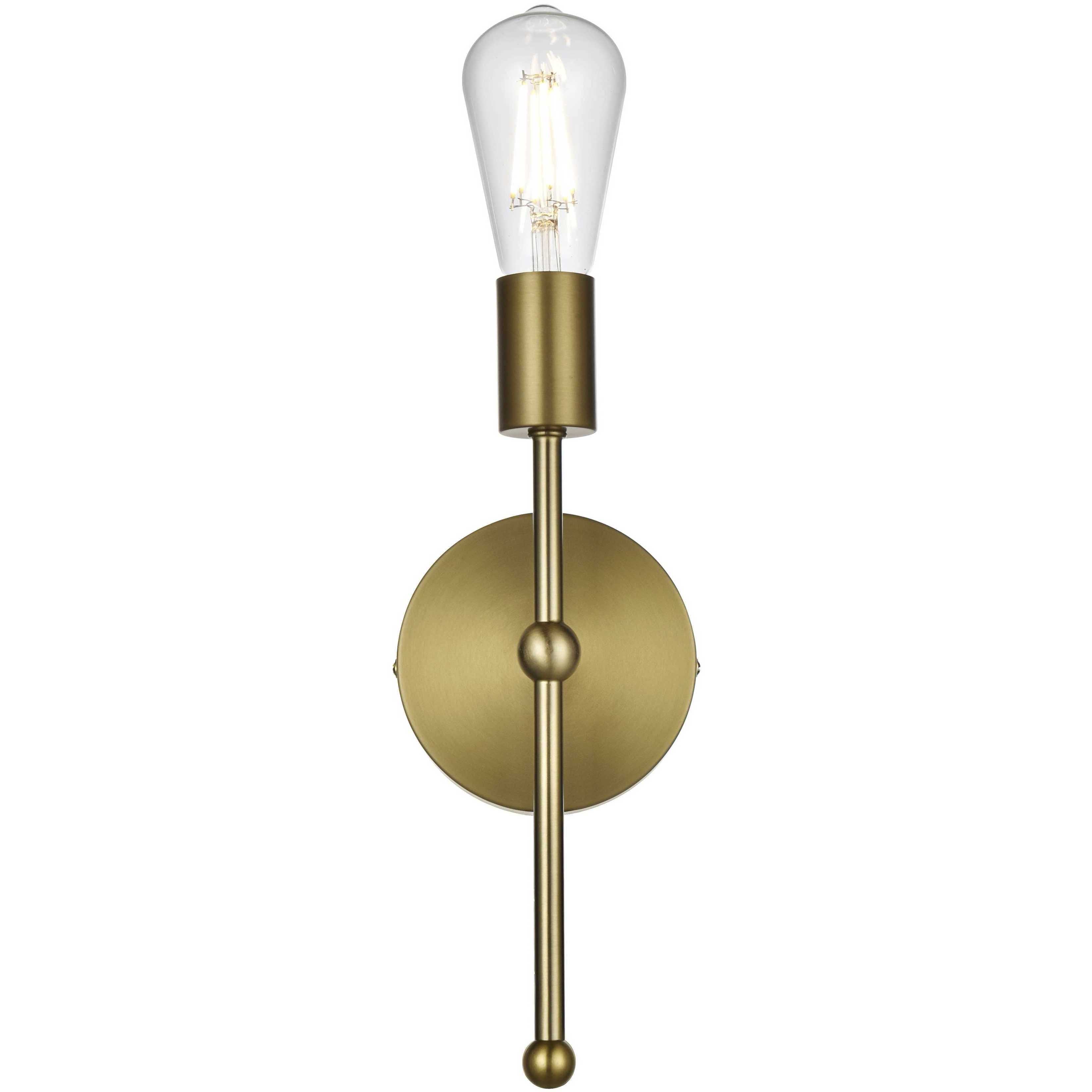 Living District LD2356SG Keely 1 Light 5 inch Satin Gold Bath Sconce ...