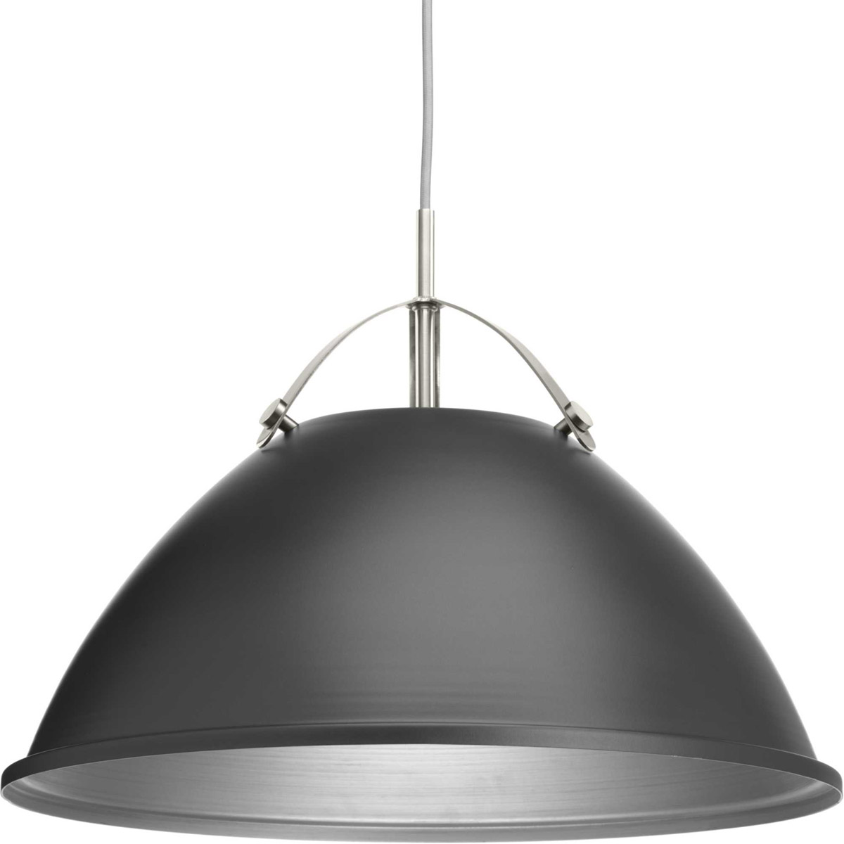 Progress P500053-143 Tre 1 Light Graphite Pendant Ceiling Light, Large