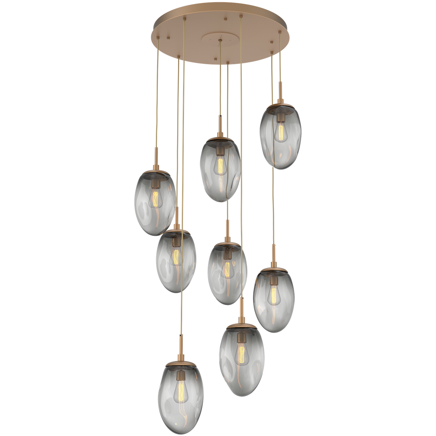 Meteo Incandescent 8 Light Novel Brass Chandelier Ceiling Light, Round ...