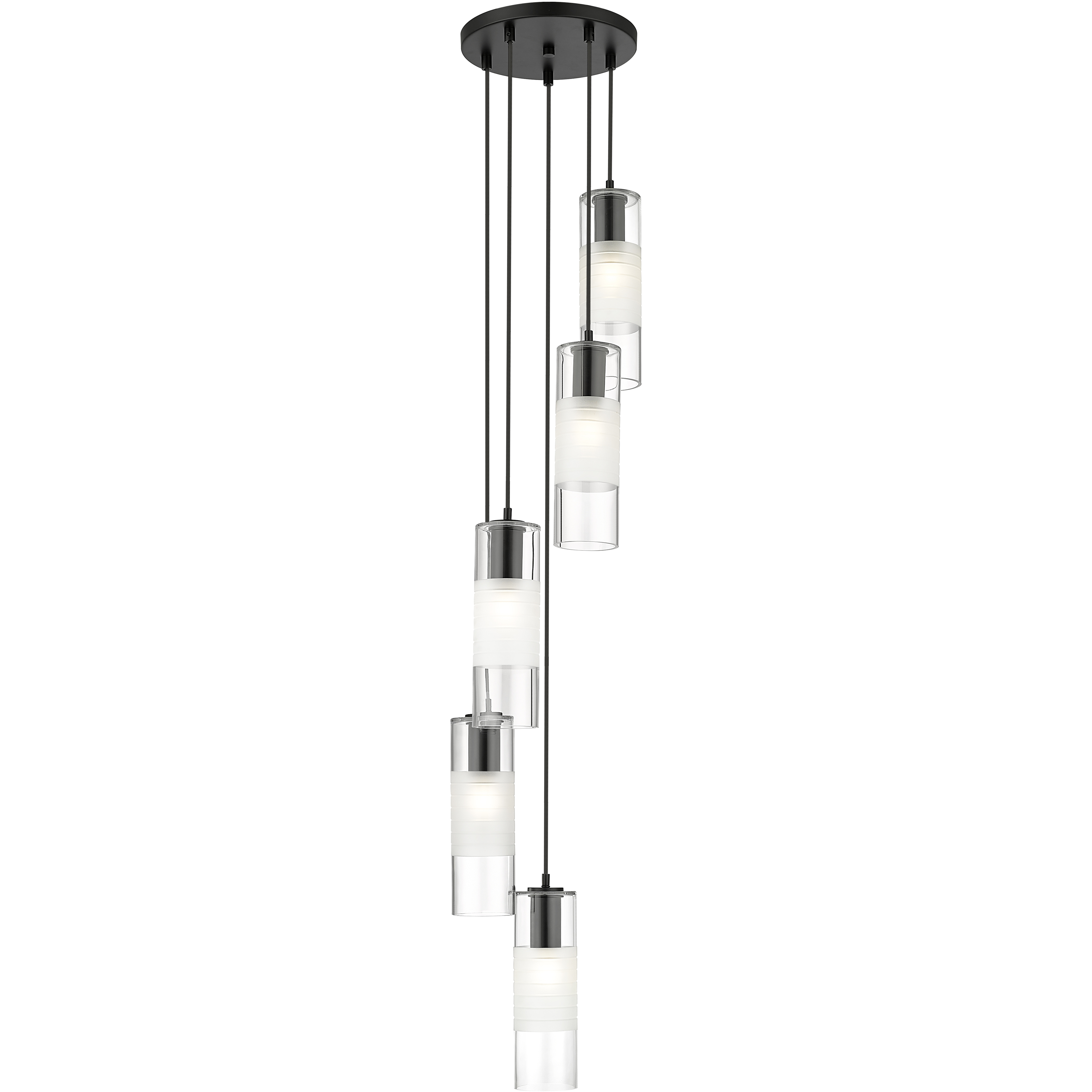 Z-Lite 824P-5R-MB Alton 5 Light 12 inch Matte Black Chandelier Ceiling ...
