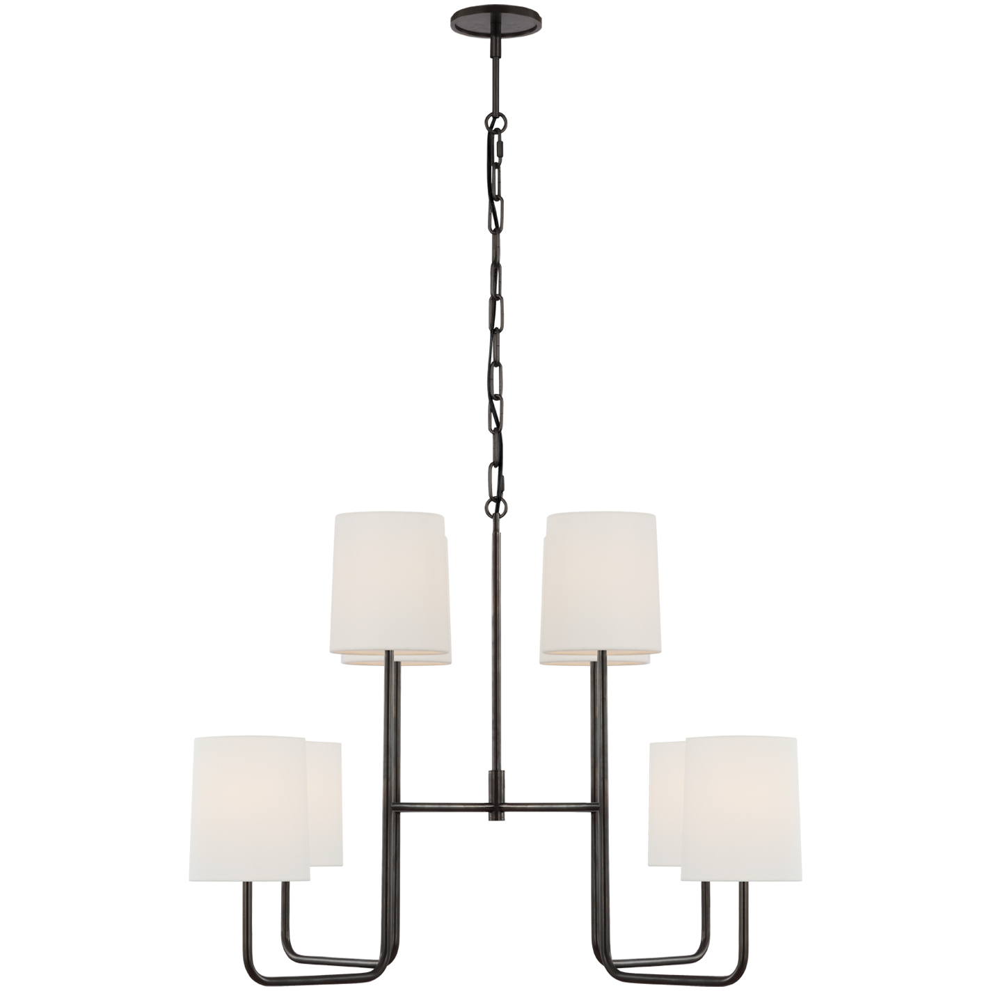 Barbara Barry Go Lightly LED 30 inch Bronze Two Tier Chandelier Ceiling ...