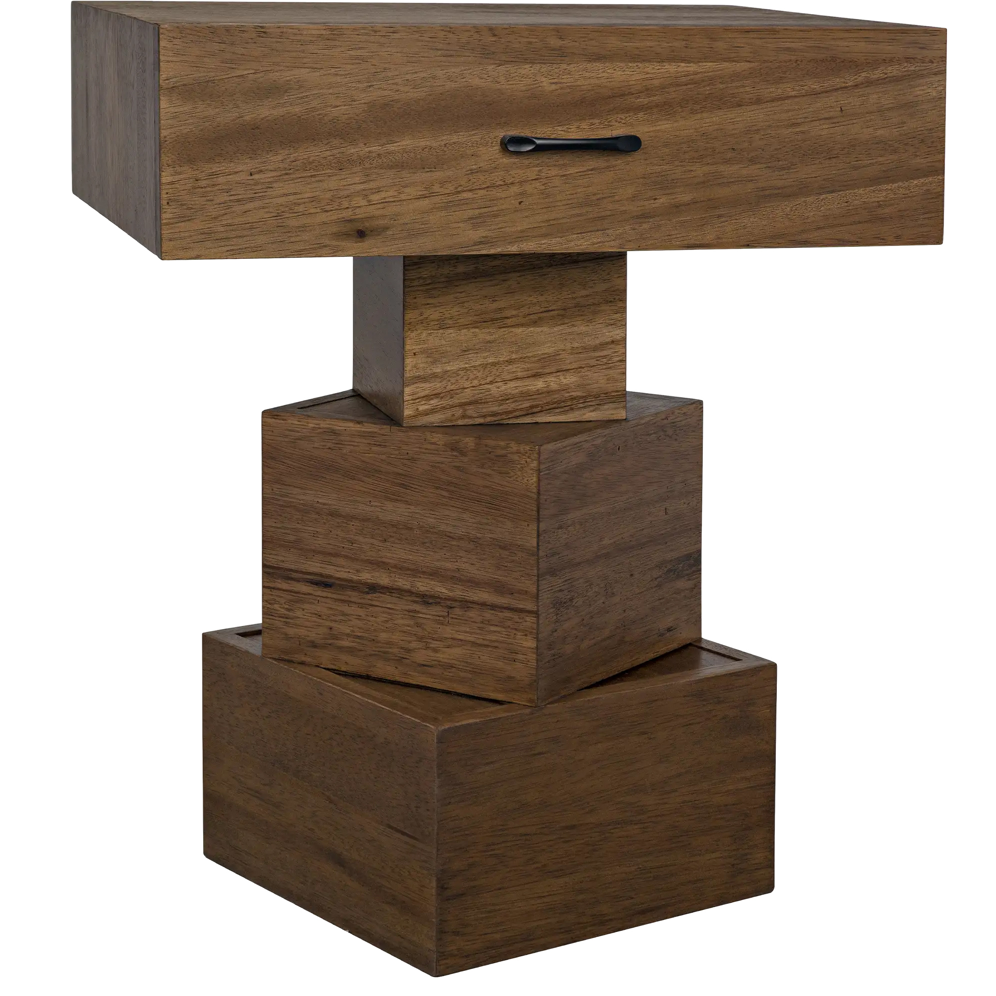 Noir GTAB854DW Grobius 28 X 23 inch Dark Walnut Side Table