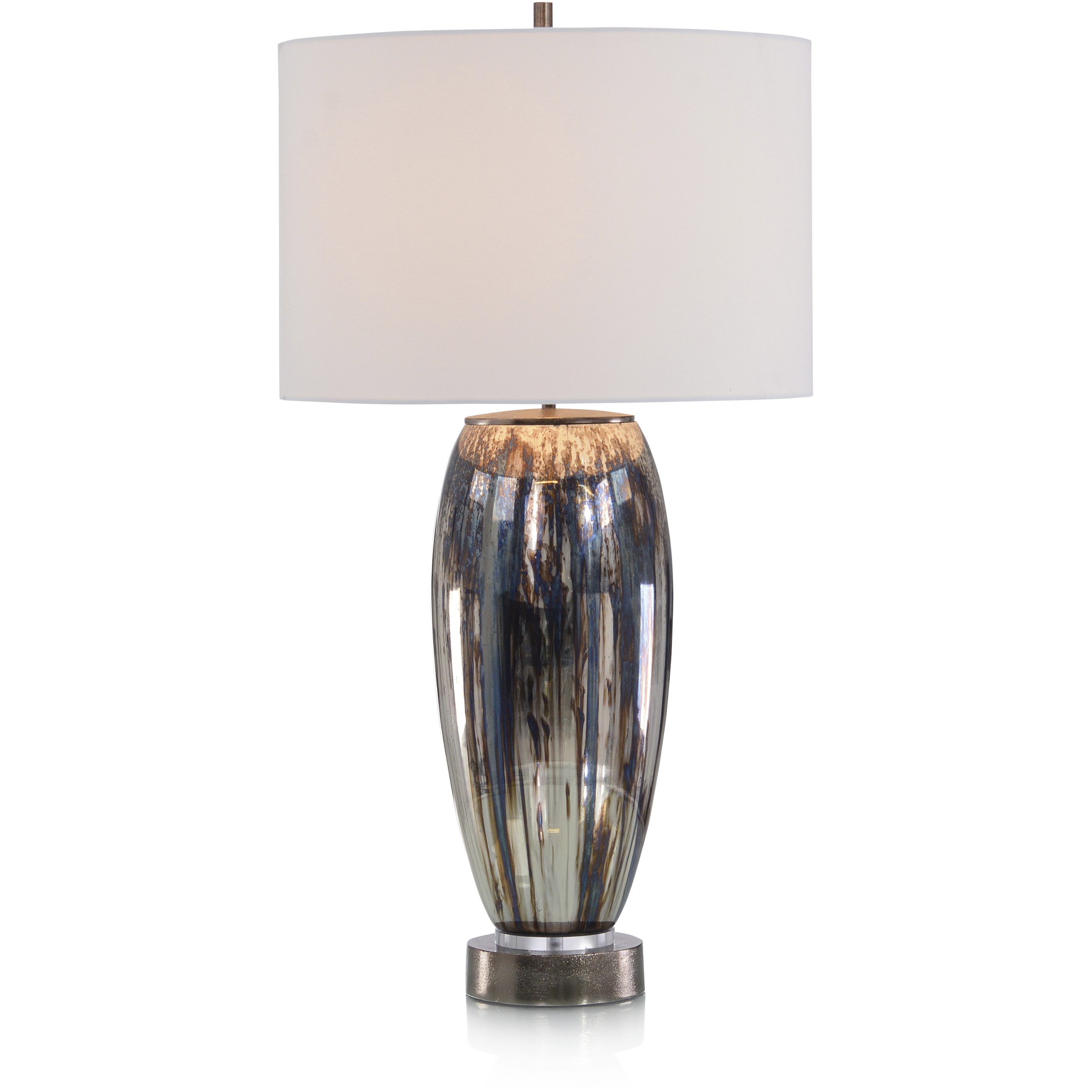 John-Richard JRL-10377 Leah Sapphire and Silver Table Lamp Portable Light