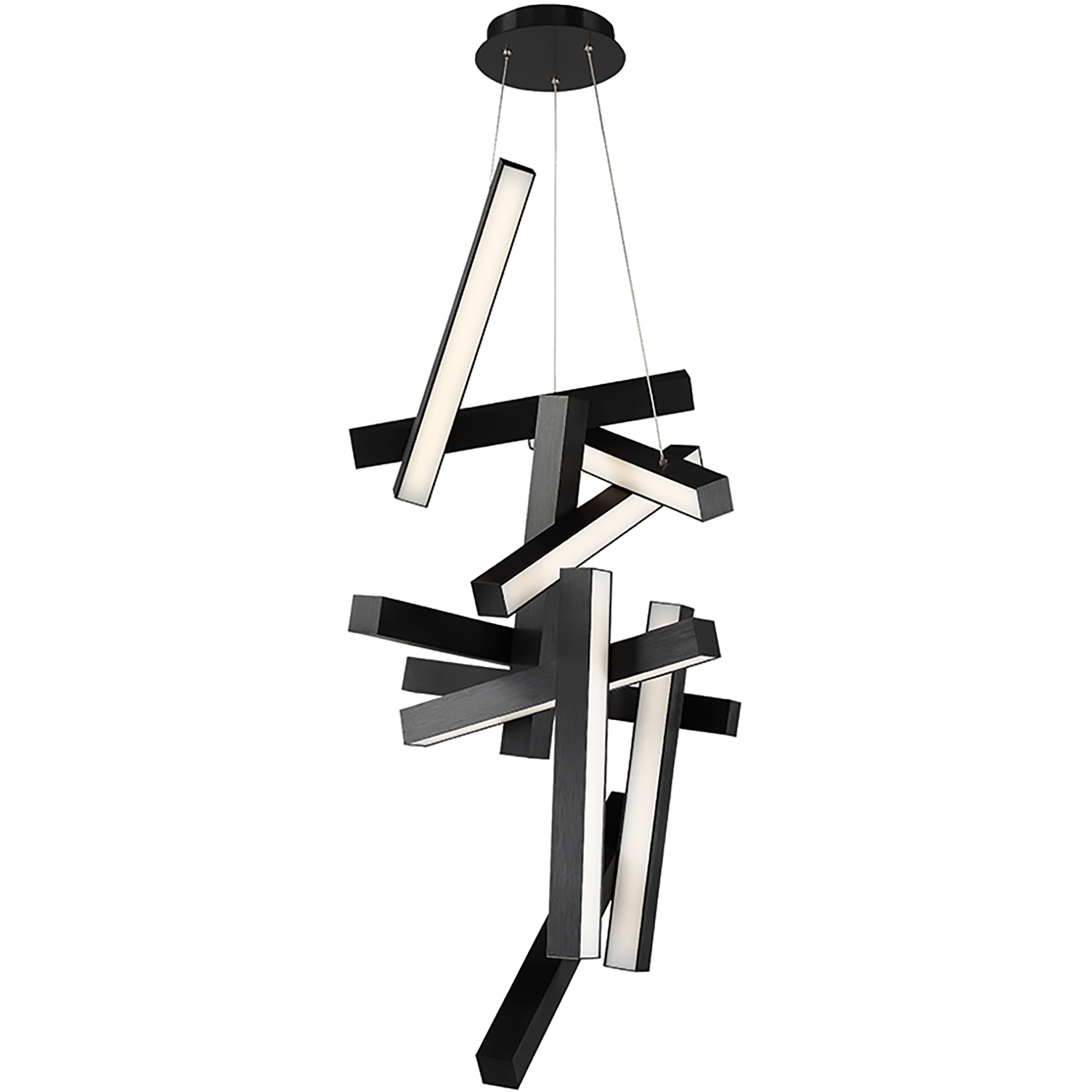 Modern Forms PD-64849-BK Chaos LED 23 inch Black Chandelier Ceiling ...