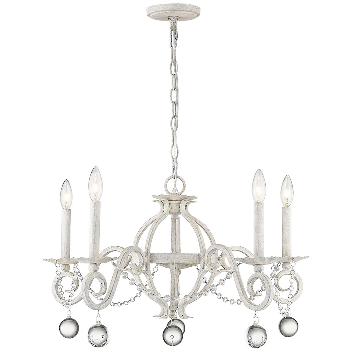 Acclaim Lighting IN11344CW Callie 5 Light 26 inch Country White ...