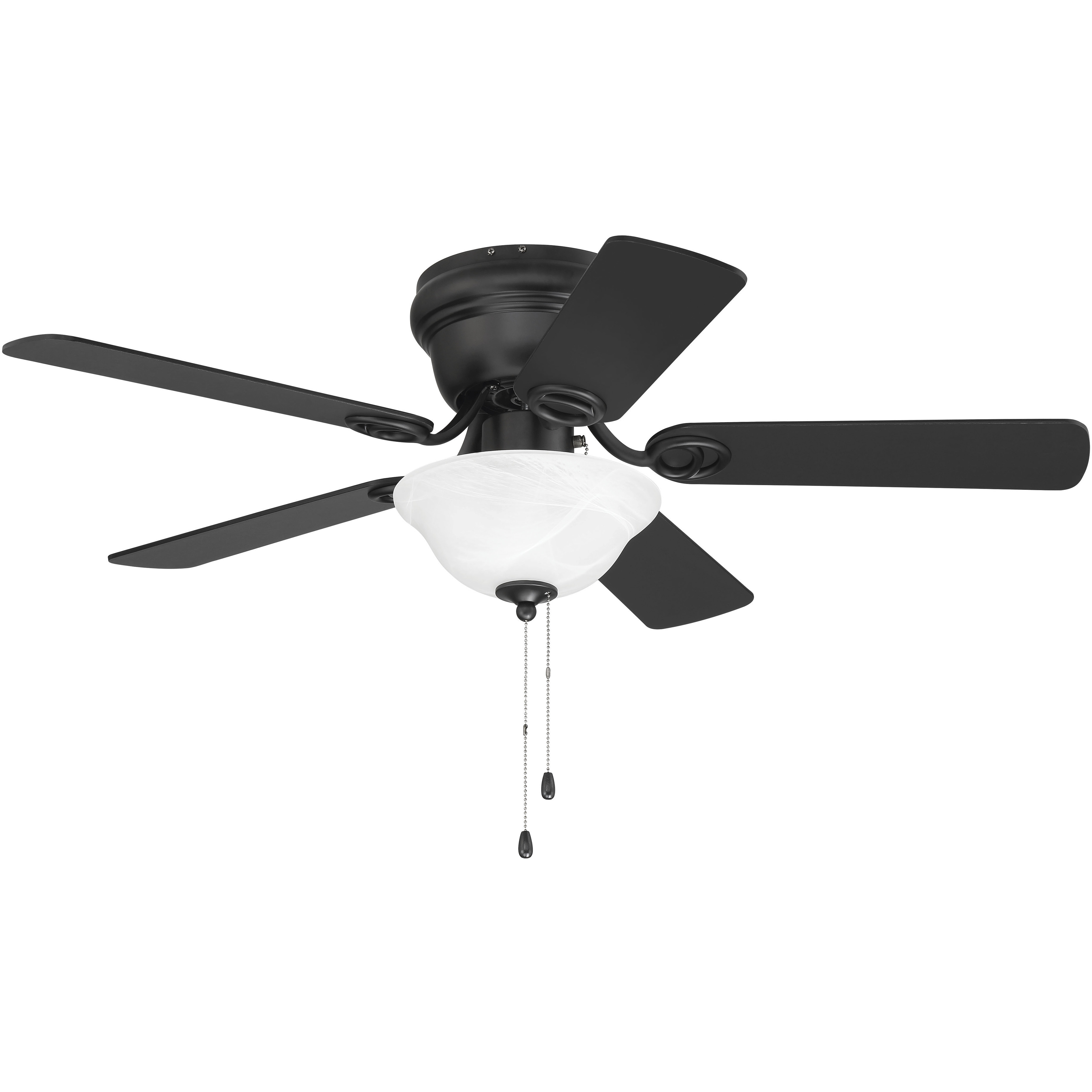 Craftmade WC42FB5C1 Wyman 42 inch Flat Black with Flat Black/Greywood ...