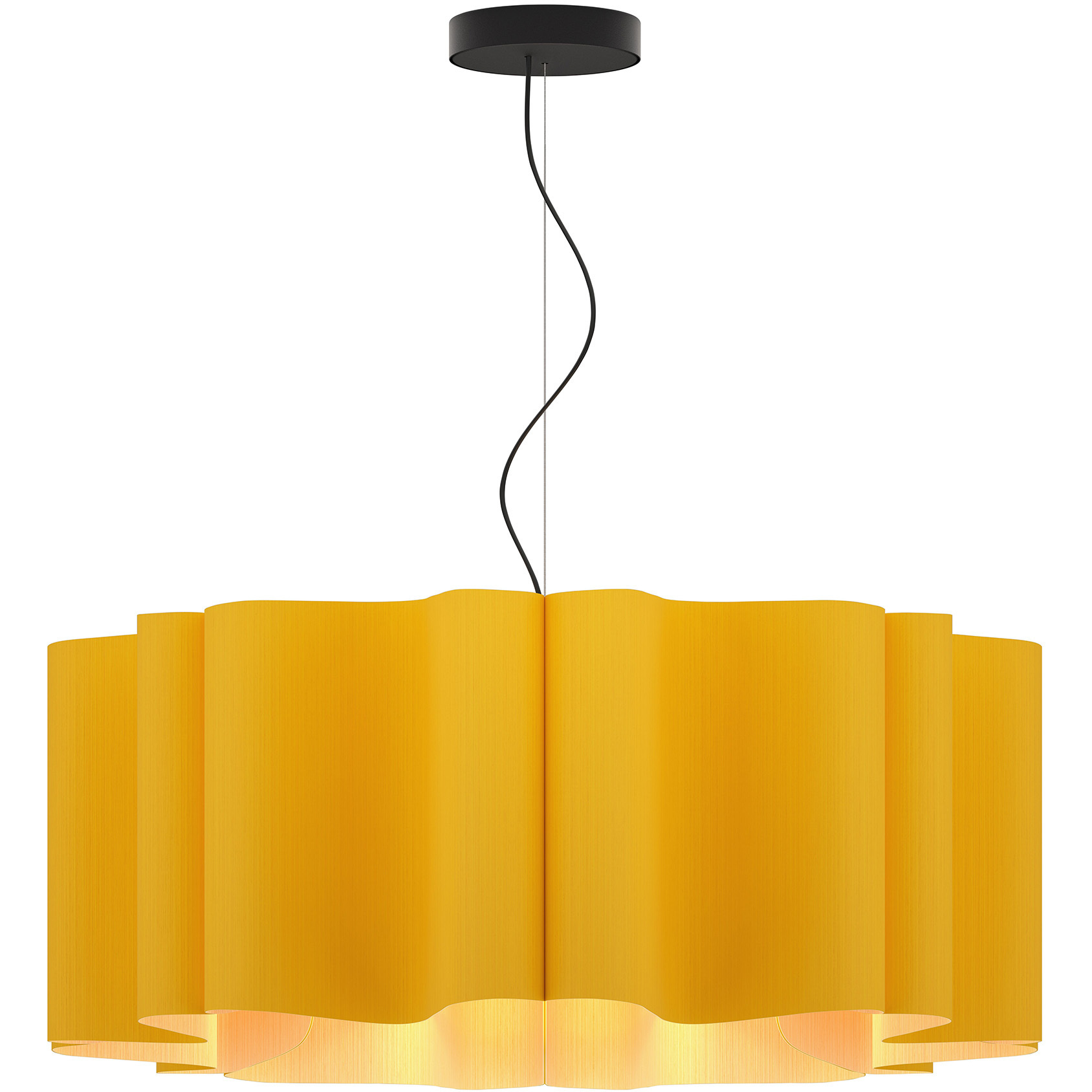 Paulina 31.5 inch Yellow Pendant Ceiling Light in Yellow/Ash, 32 in ...