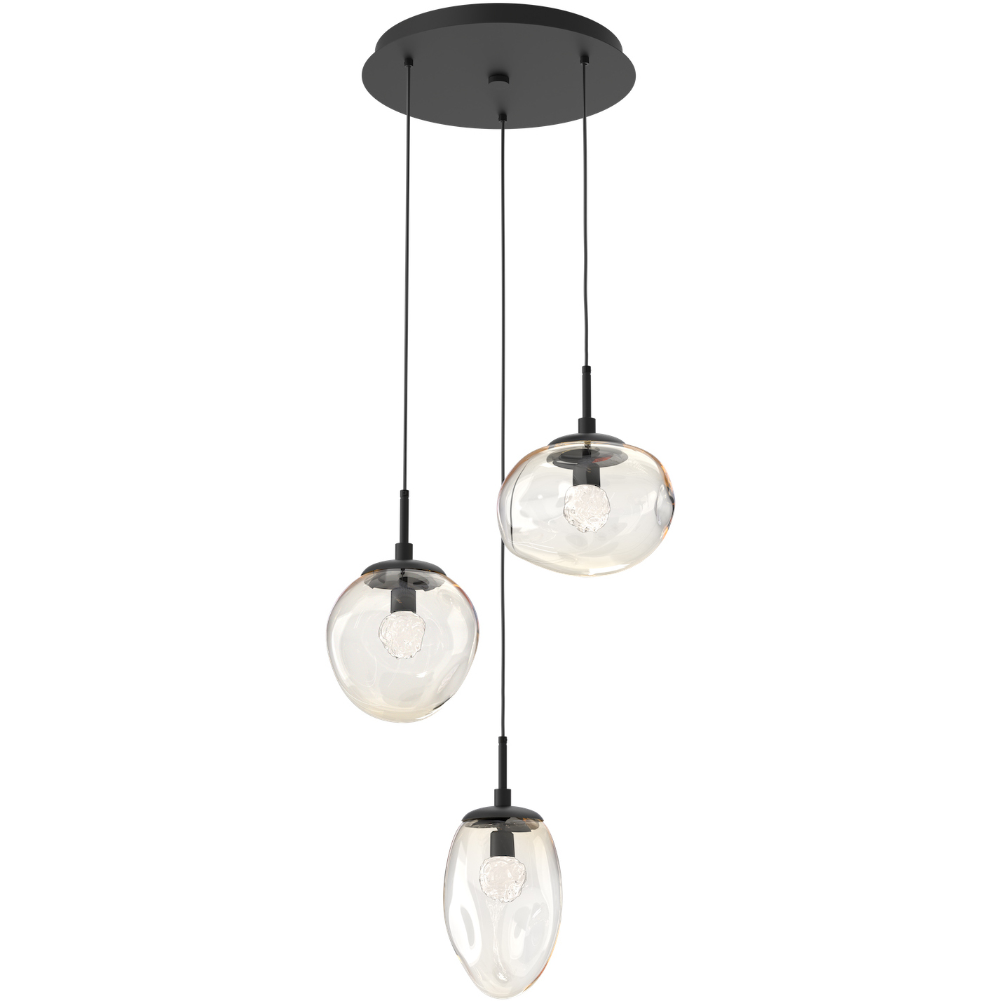Cosmos LED LED 22.3 inch Matte Black Chandelier Ceiling Light in Clear ...