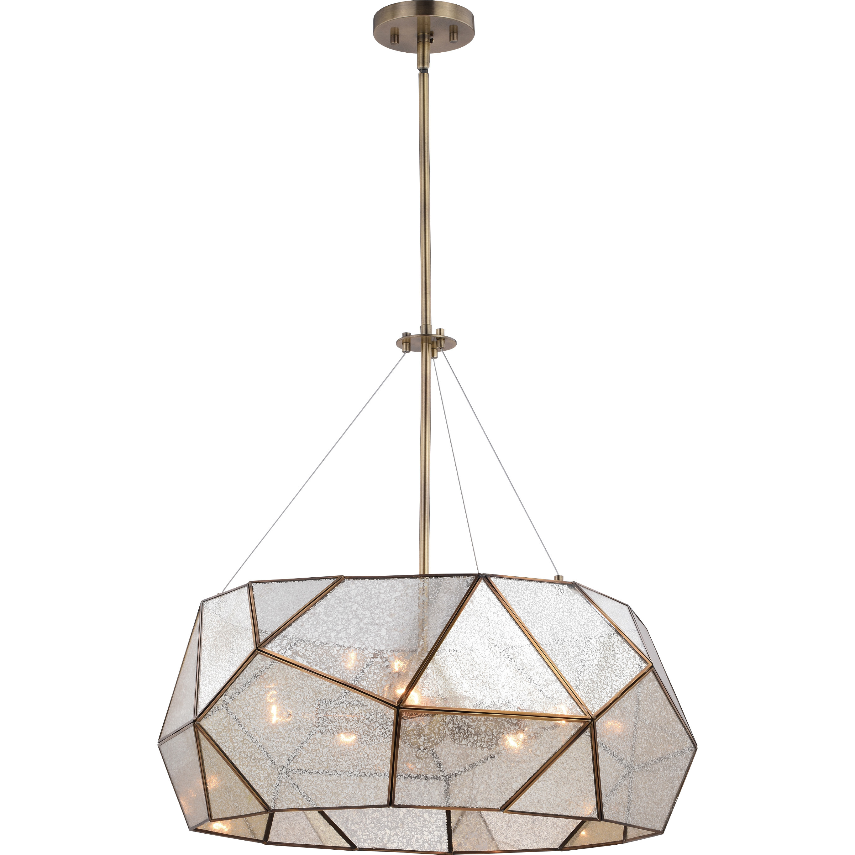 Vaxcel P0318 Euclid LED 24 inch Aged Brass Pendant Ceiling Light
