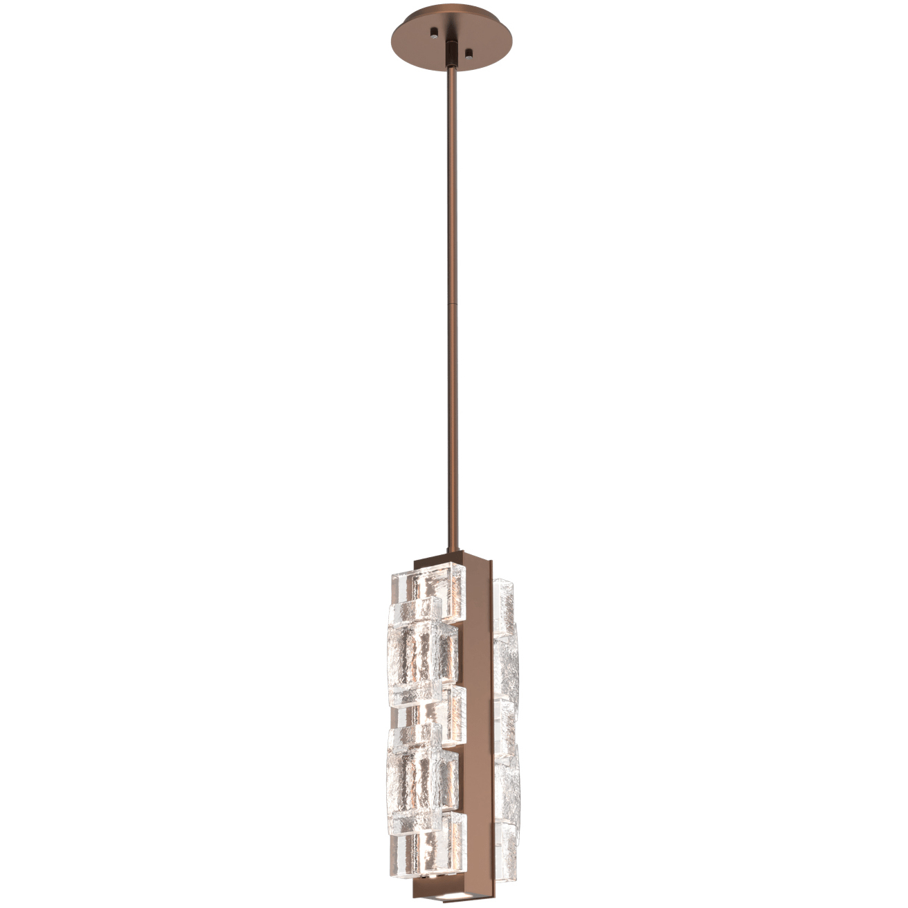 Tessera LED Burnished Bronze Pendant Ceiling Light in Tetro Cast