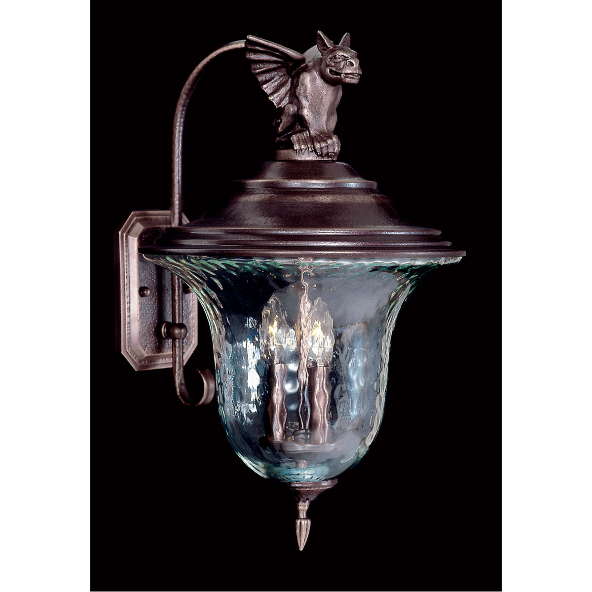 Framburg 8508IRON Carcassonne 3 Light 22 inch Iron Exterior Wall Mount
