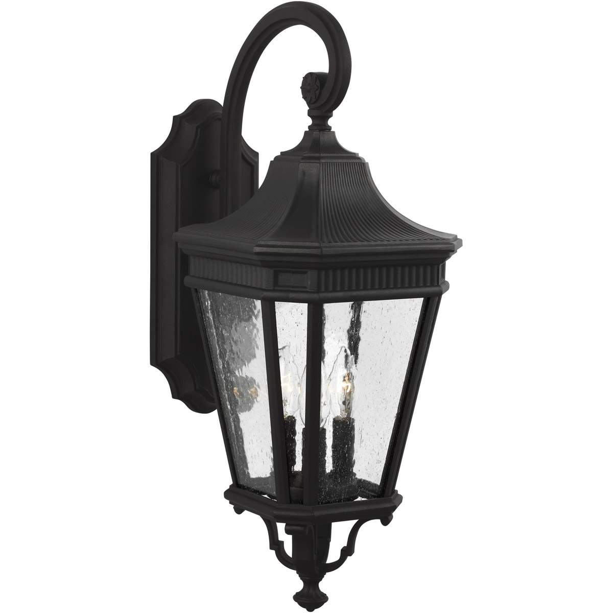 Quade 3 Light 23.75 inch Black Outdoor Wall Lantern