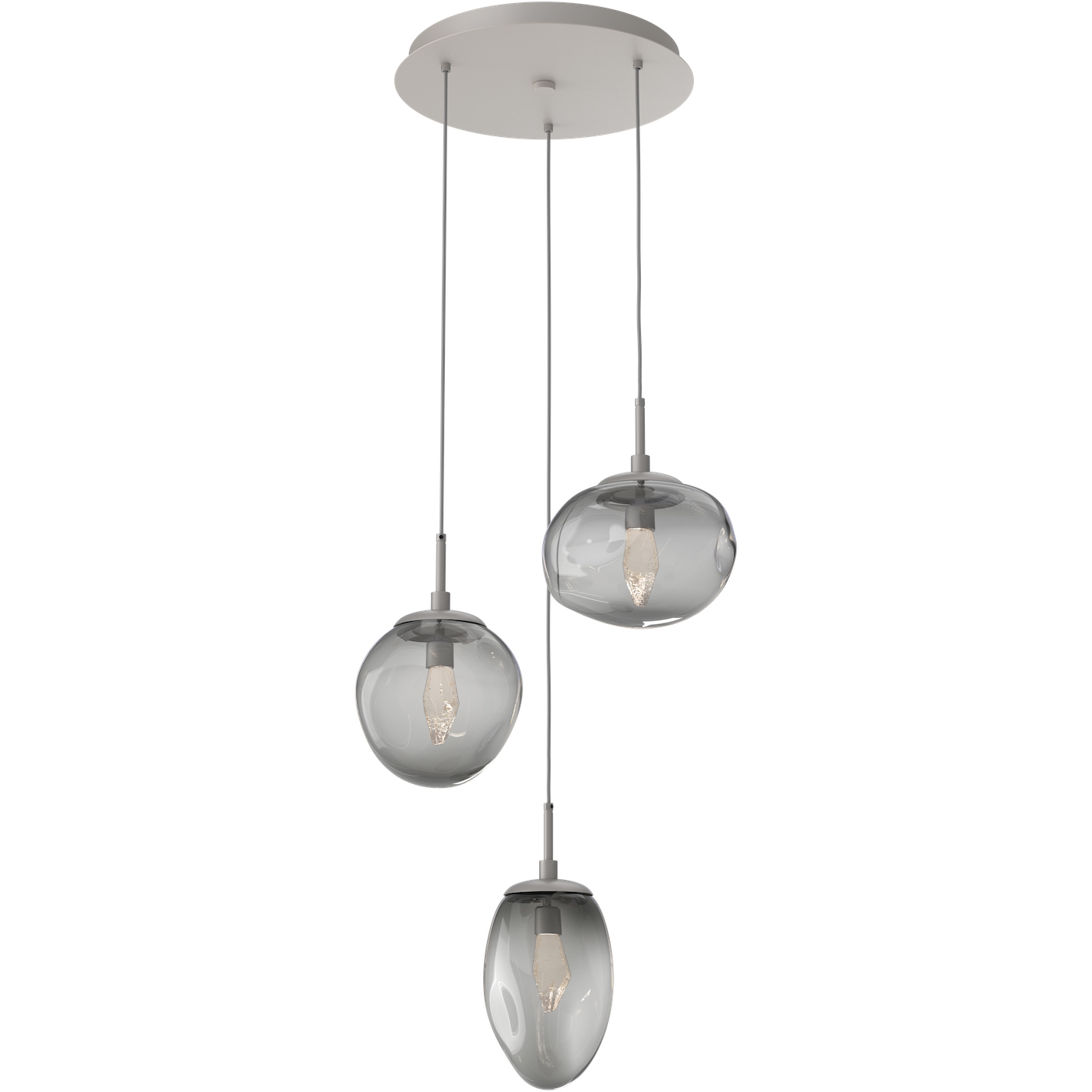 Cosmos LED LED 22.3 inch Beige Silver Chandelier Ceiling Light in Clear ...