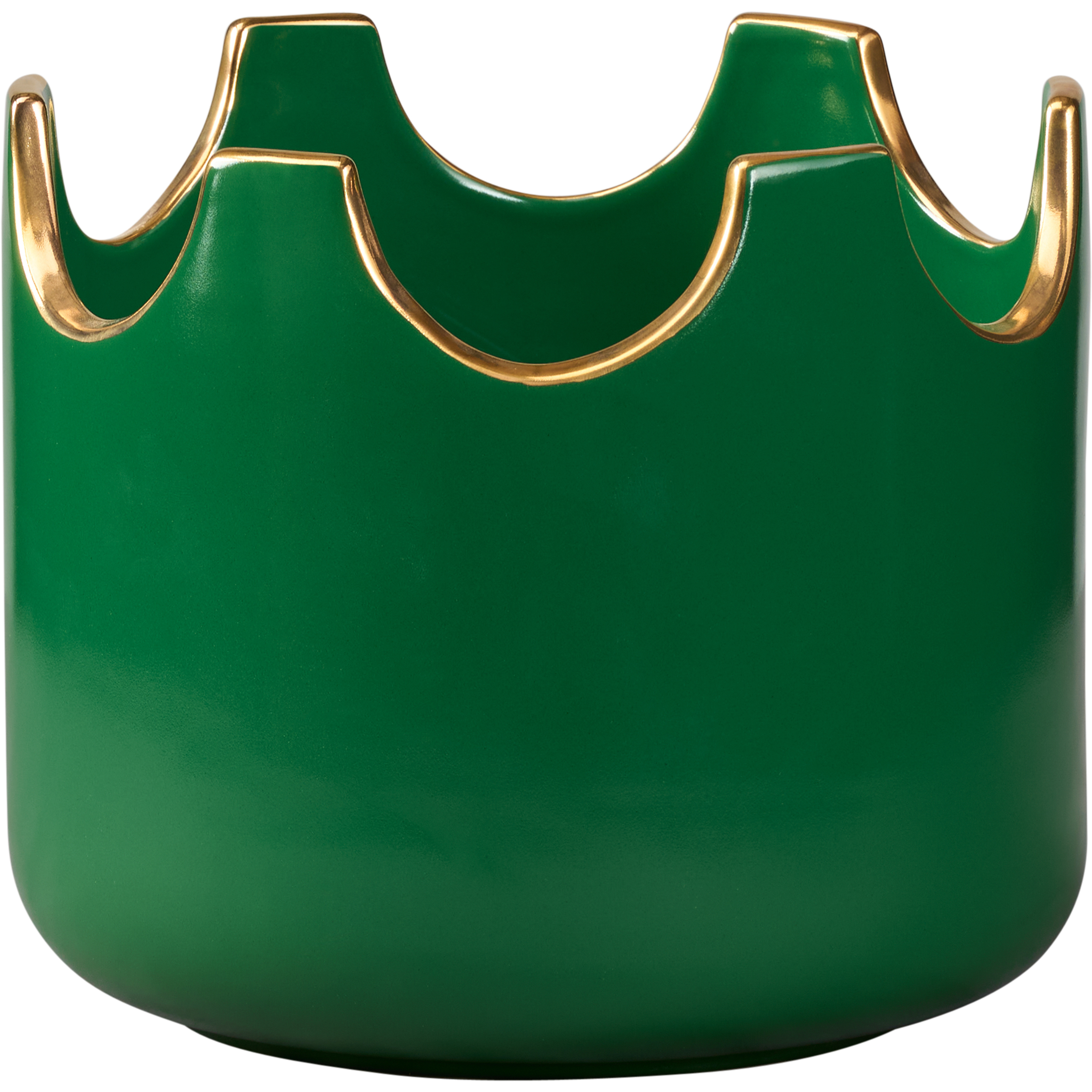 Chelsea House 370500 Classic Green and Gold Planter