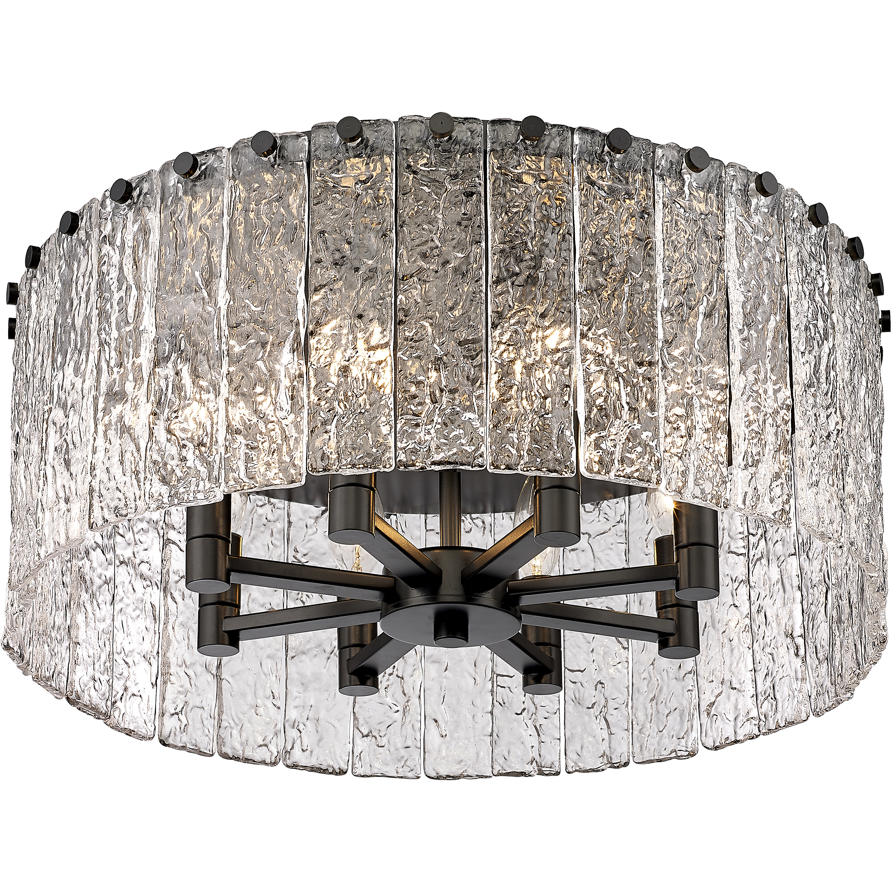 Z-Lite 1943F20-MB Glacier 8 Light 20.75 inch Matte Black Flush Mount ...
