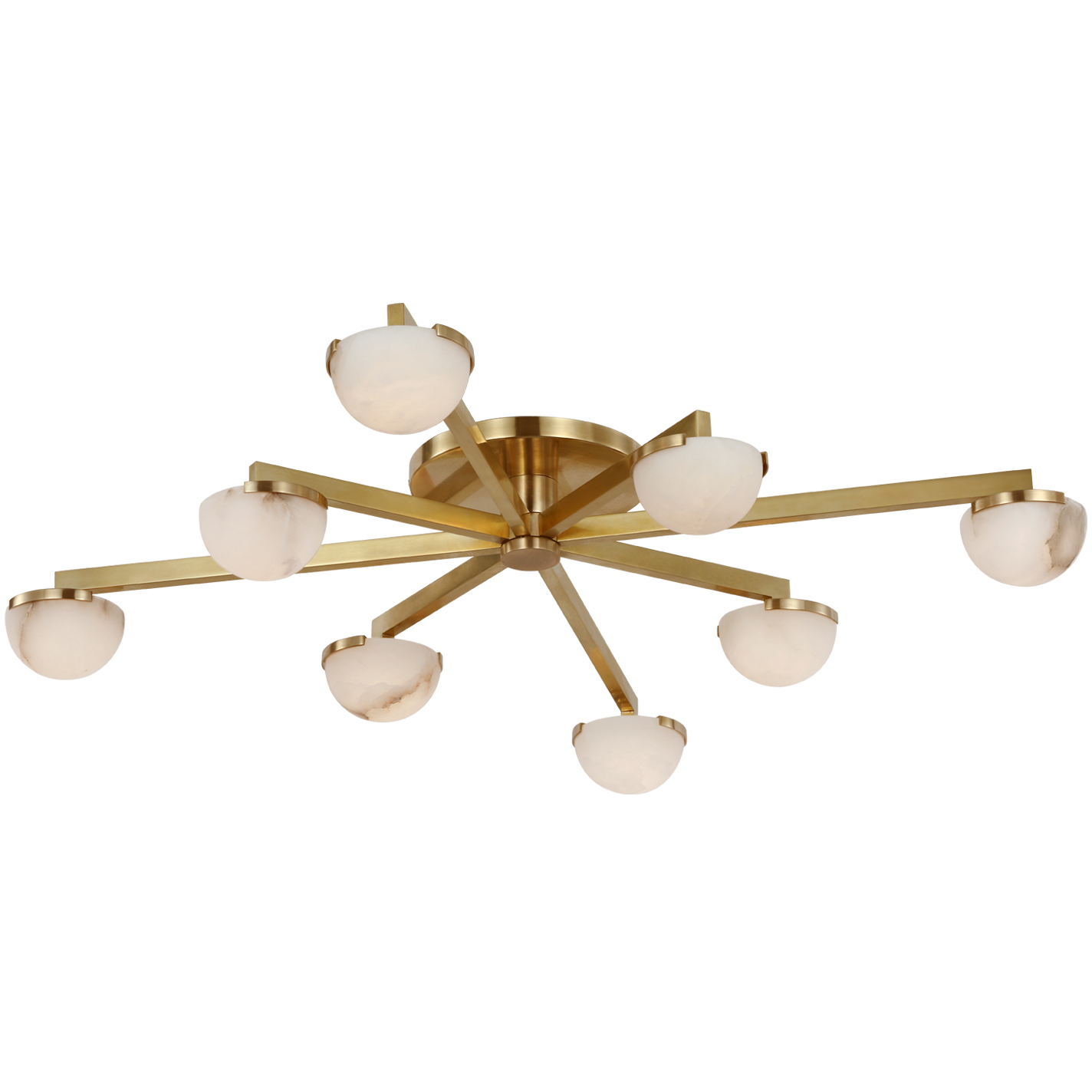 Kelly Wearstler Pedra LED 36 inch Antique-Burnished Brass Staggered Arm ...