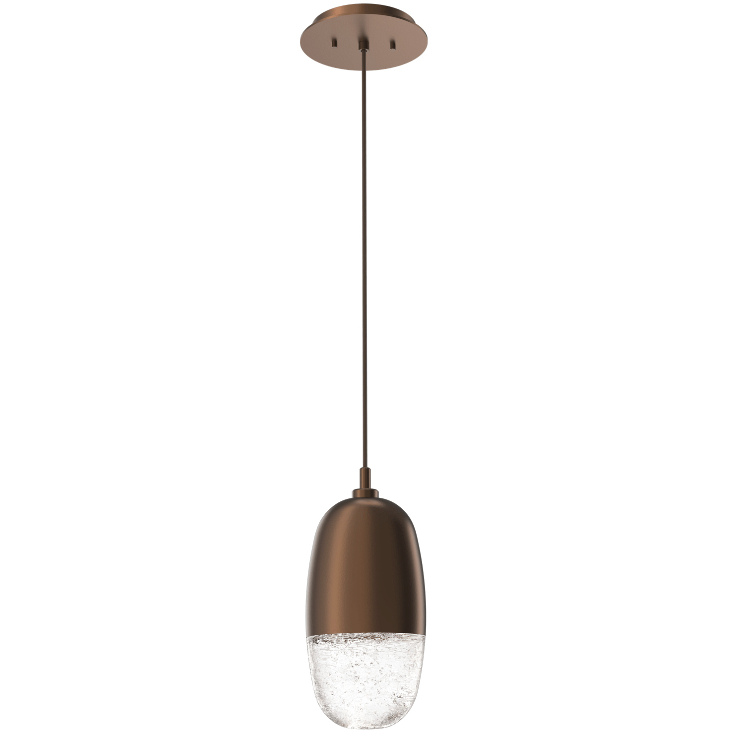 Pebble LED Burnished Bronze Pendant Ceiling Light in 2700K LED