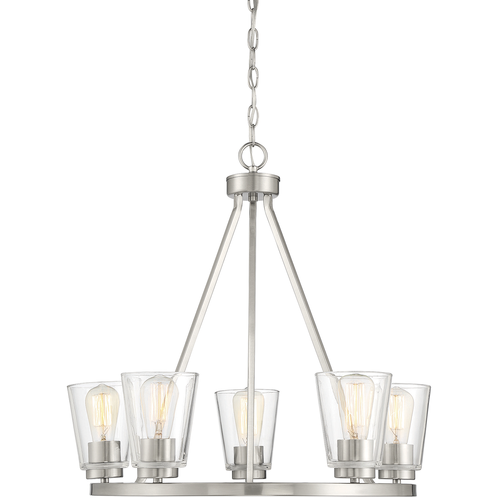 Savoy House 1-1021-5-SN Calhoun 5 Light 25 inch Satin Nickel Chandelier ...
