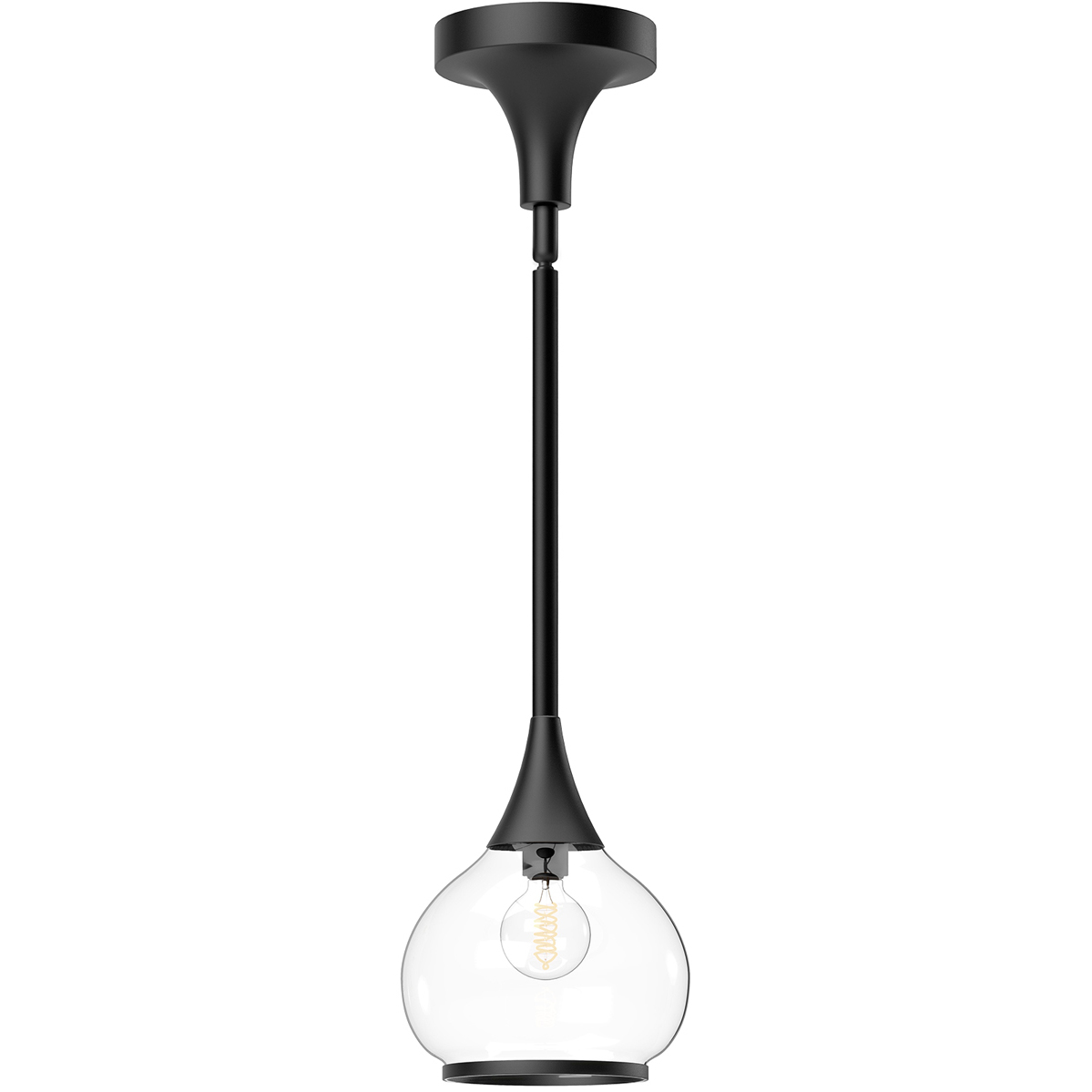 Alora PD524006MBCL Alora Mood Hazel 1 Light 6.63 inch Matte Black ...