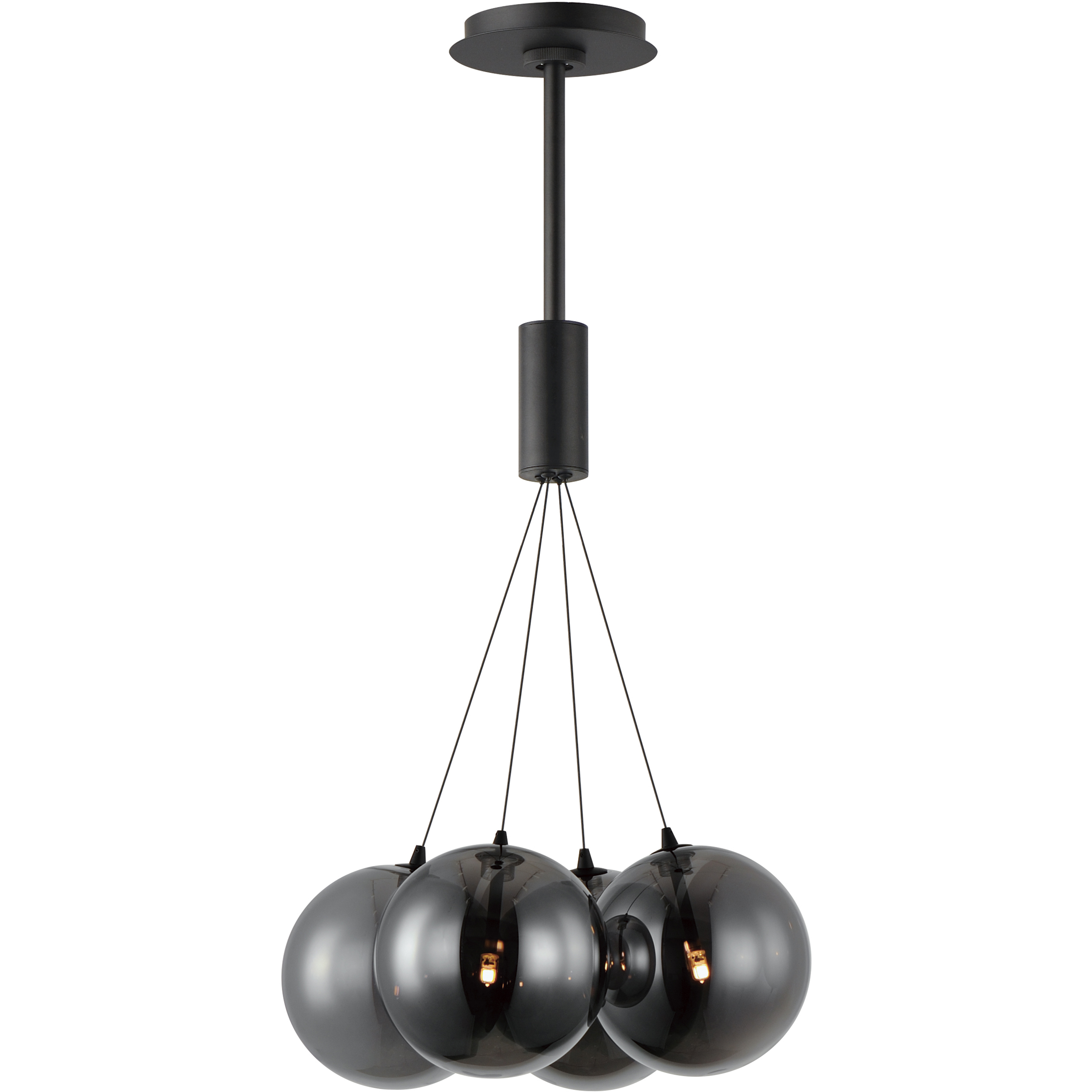 ET2 E25084-142BK Burst LED 17 inch Black Multi-Light Pendant Ceiling ...