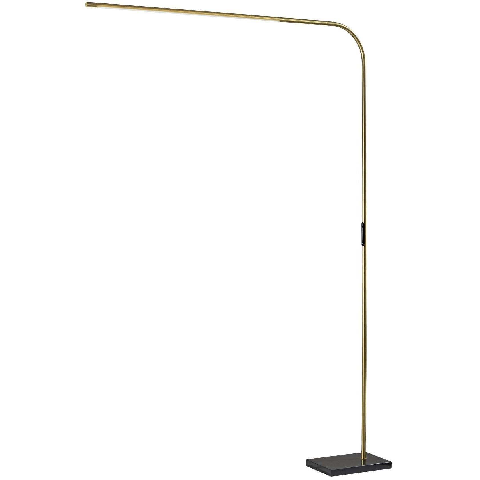 Adesso 4354-21 Cullen 74 inch 24 watt Antique Brass LED Arc Floor Lamp ...