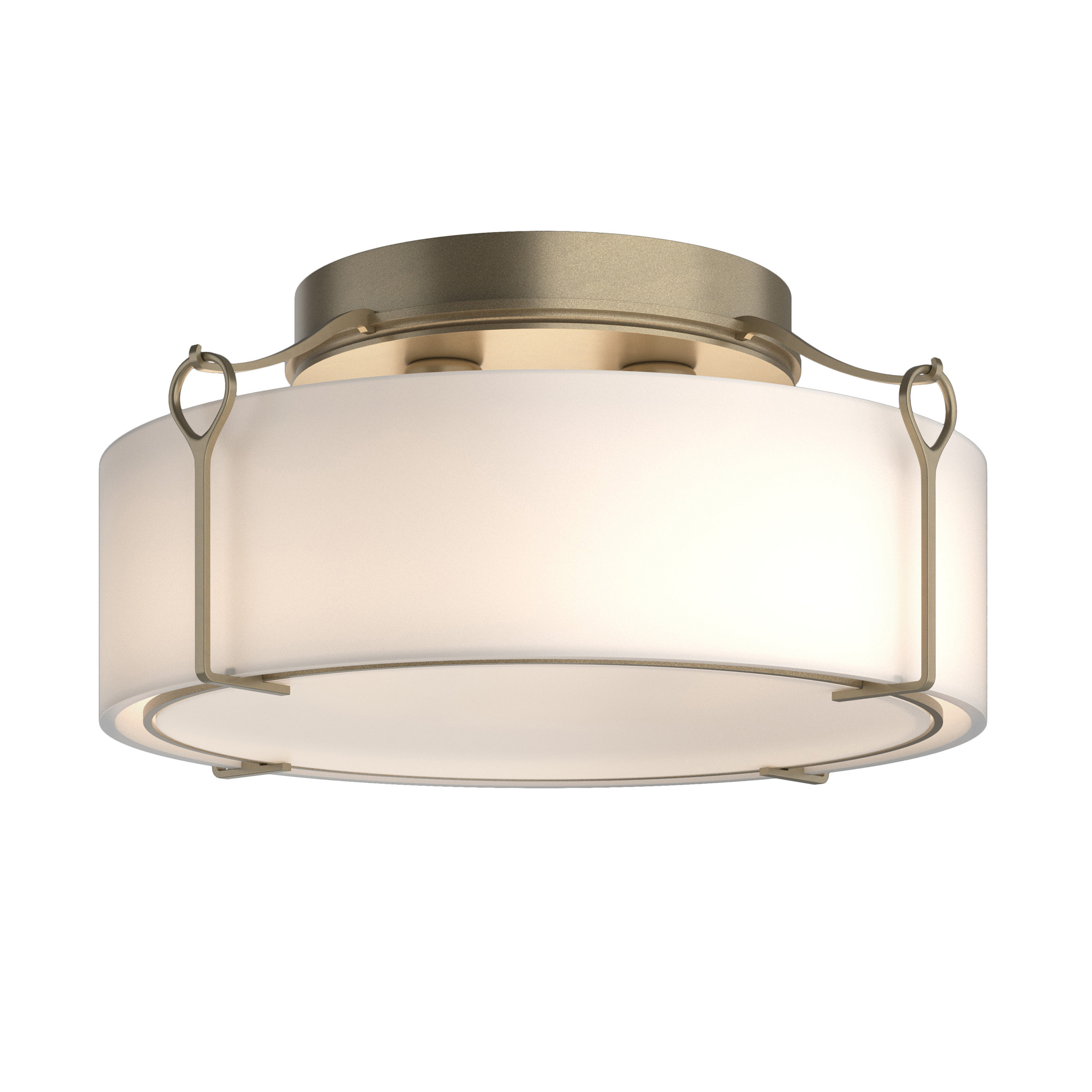 Hubbardton Forge 121145-1016 Bow 4 Light 19.6 inch Soft Gold Semi-Flush ...