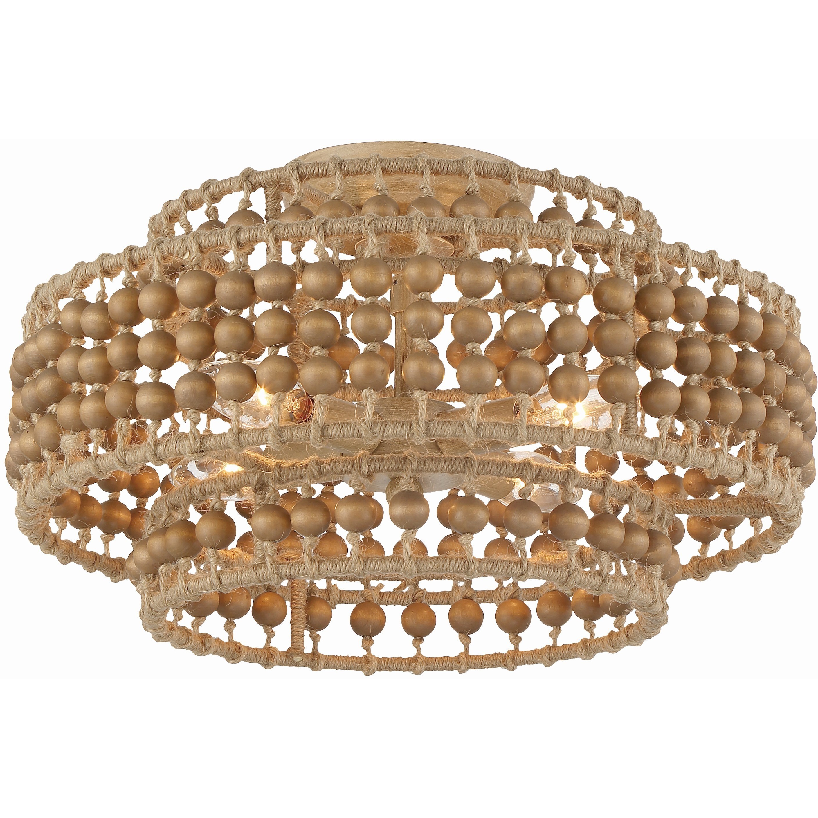 Crystorama SIL-B6003-BS_CEILING Silas 4 Light 16 inch Burnished Silver ...