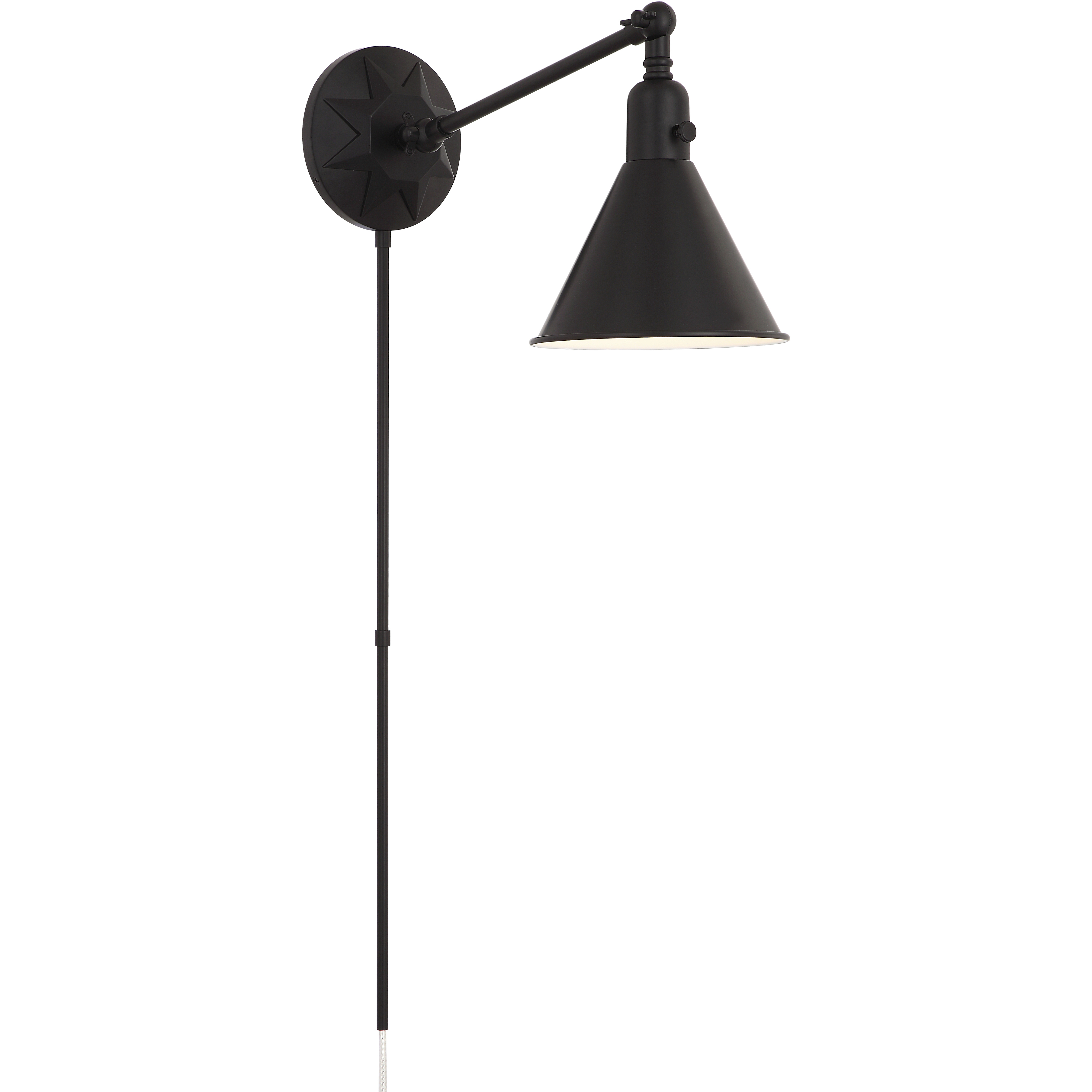 Crystorama MOR-8800-MK Morgan 17 inch 60 watt Matte Black Task Sconce ...