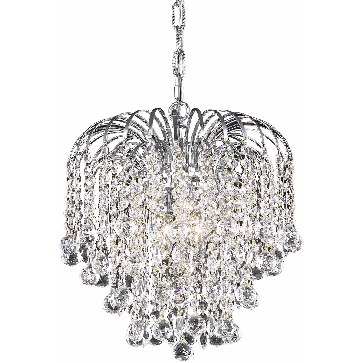 Living District LD6802D14C Addison 3 Light 14 inch Chrome Pendant ...