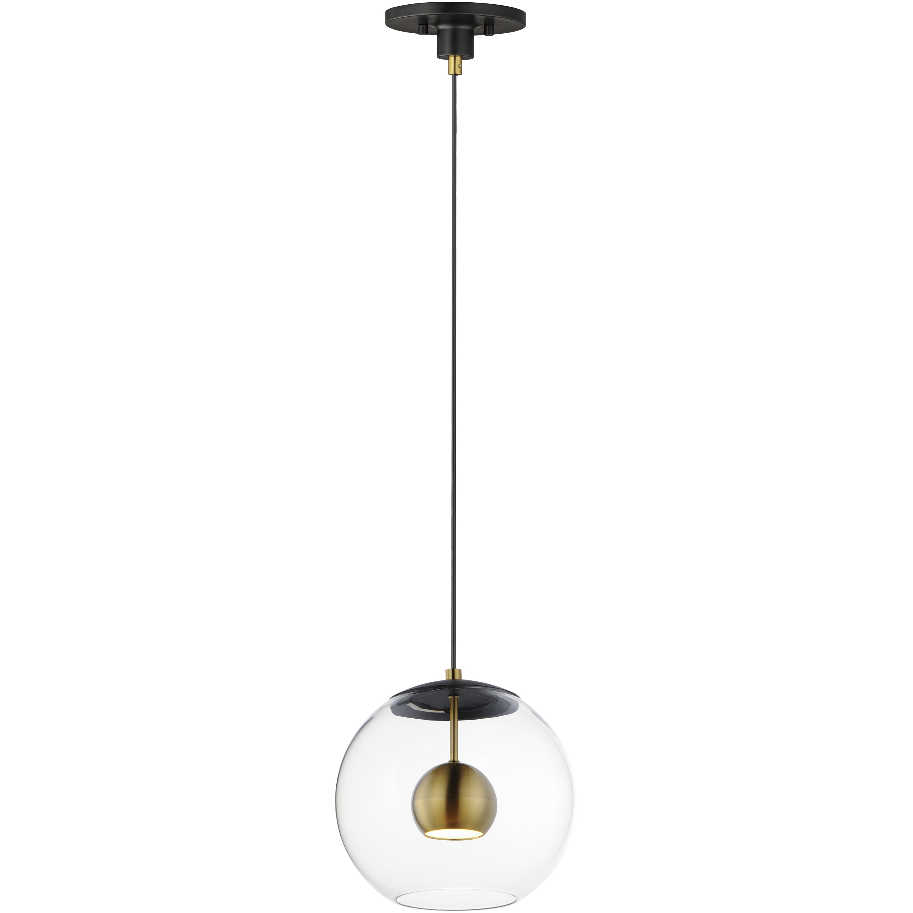 ET2 E25154-BKNAB Nucleus LED 11 inch Black and Natural Aged Brass ...