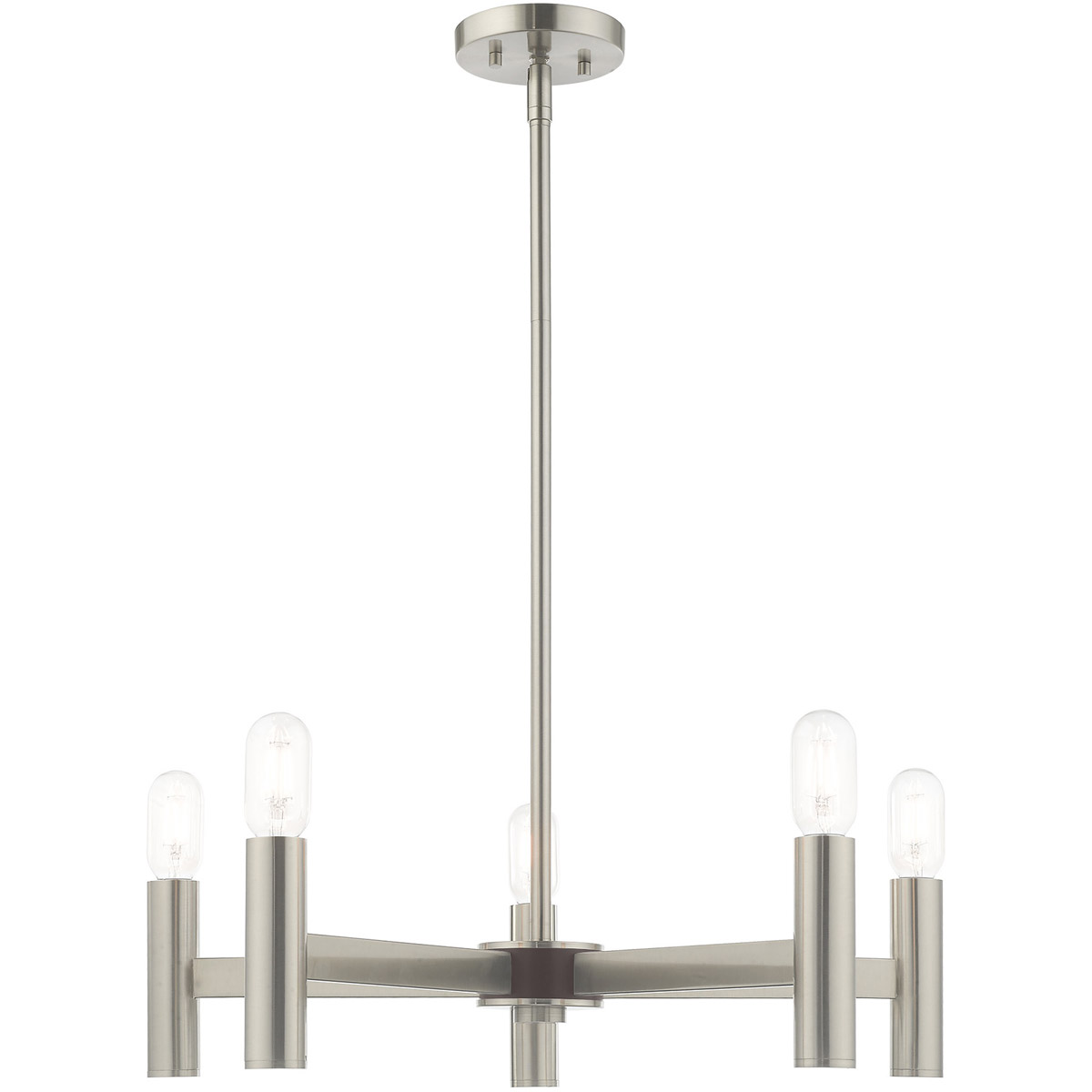 Livex Lighting 51135-91 Copenhagen 5 Light 25 inch Brushed Nickel ...