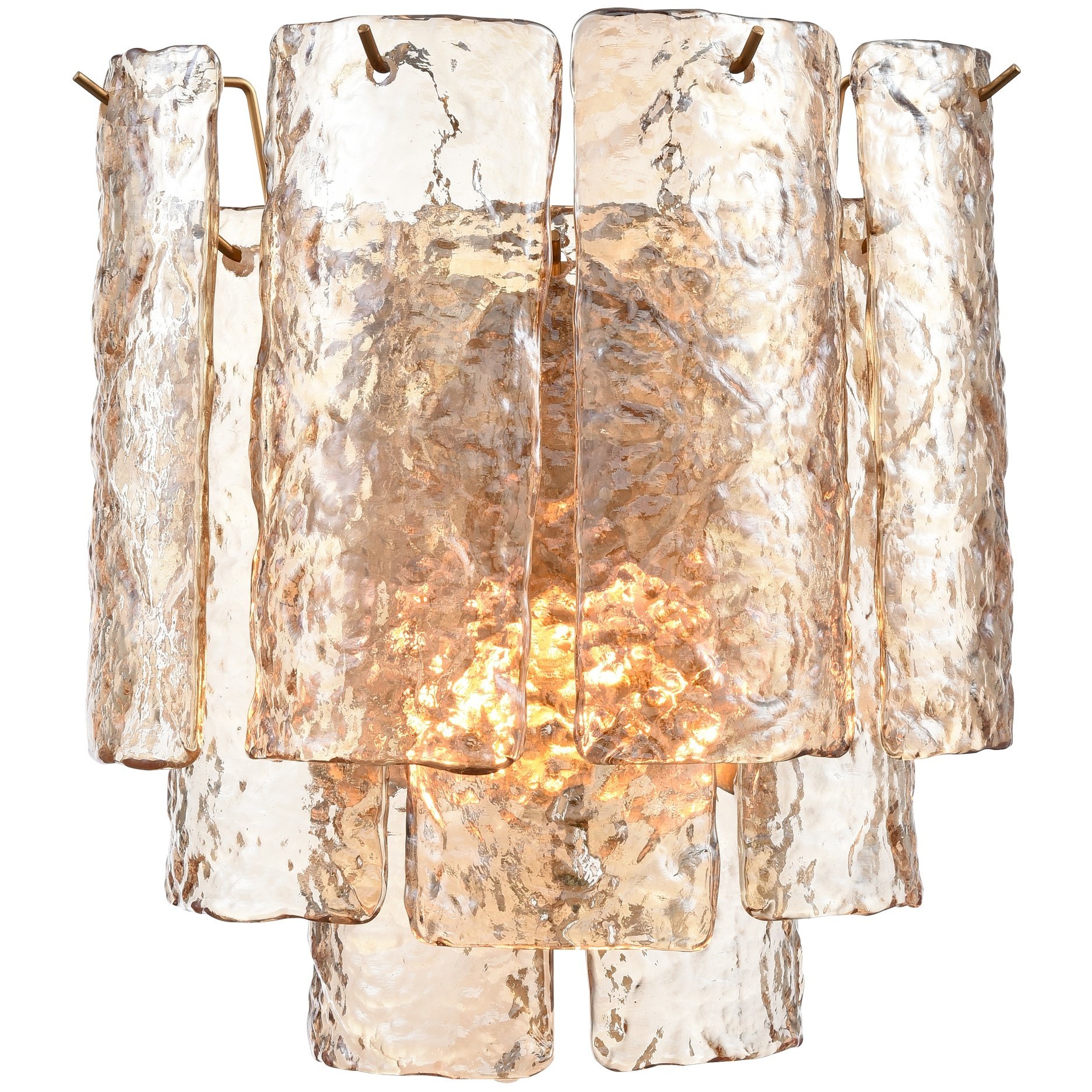 Arabela Lighting 85264-2 Fire and Ice Sconce Wall Light in Champagne Glass