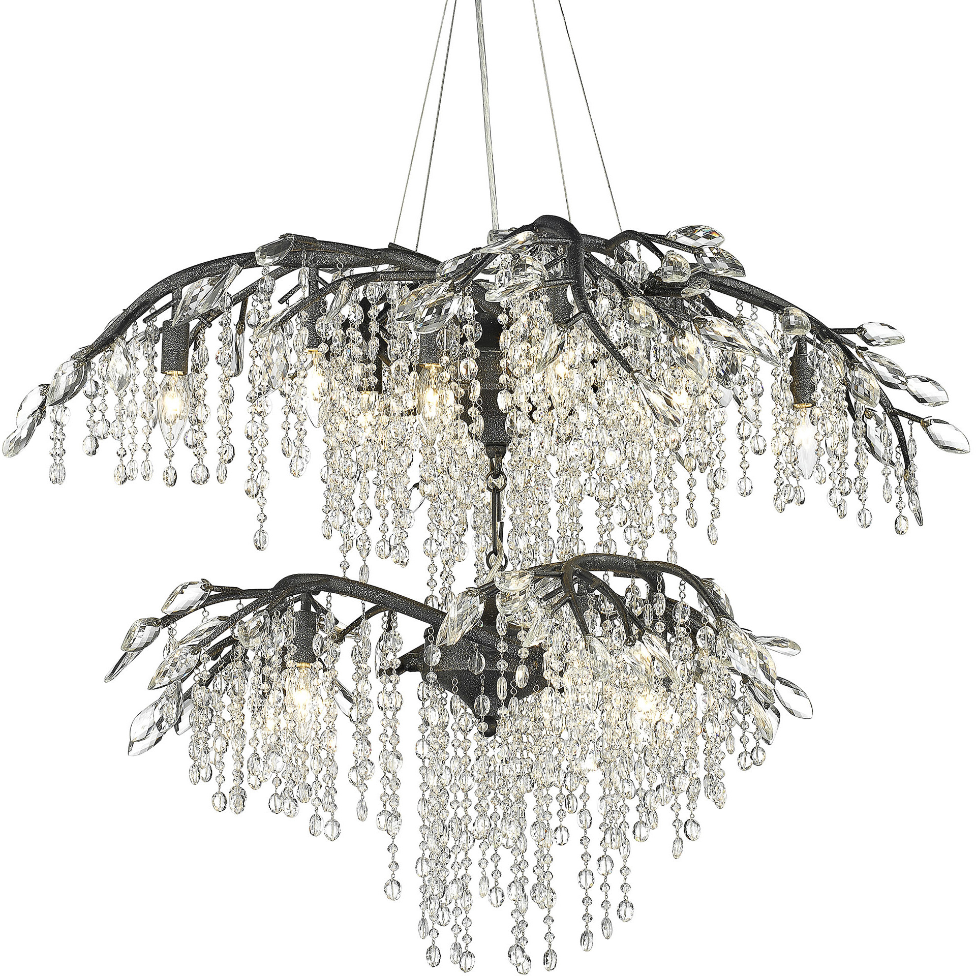 Golden Lighting 9903-18 BI Autumn Twilight 18 Light 40 inch Black Iron ...
