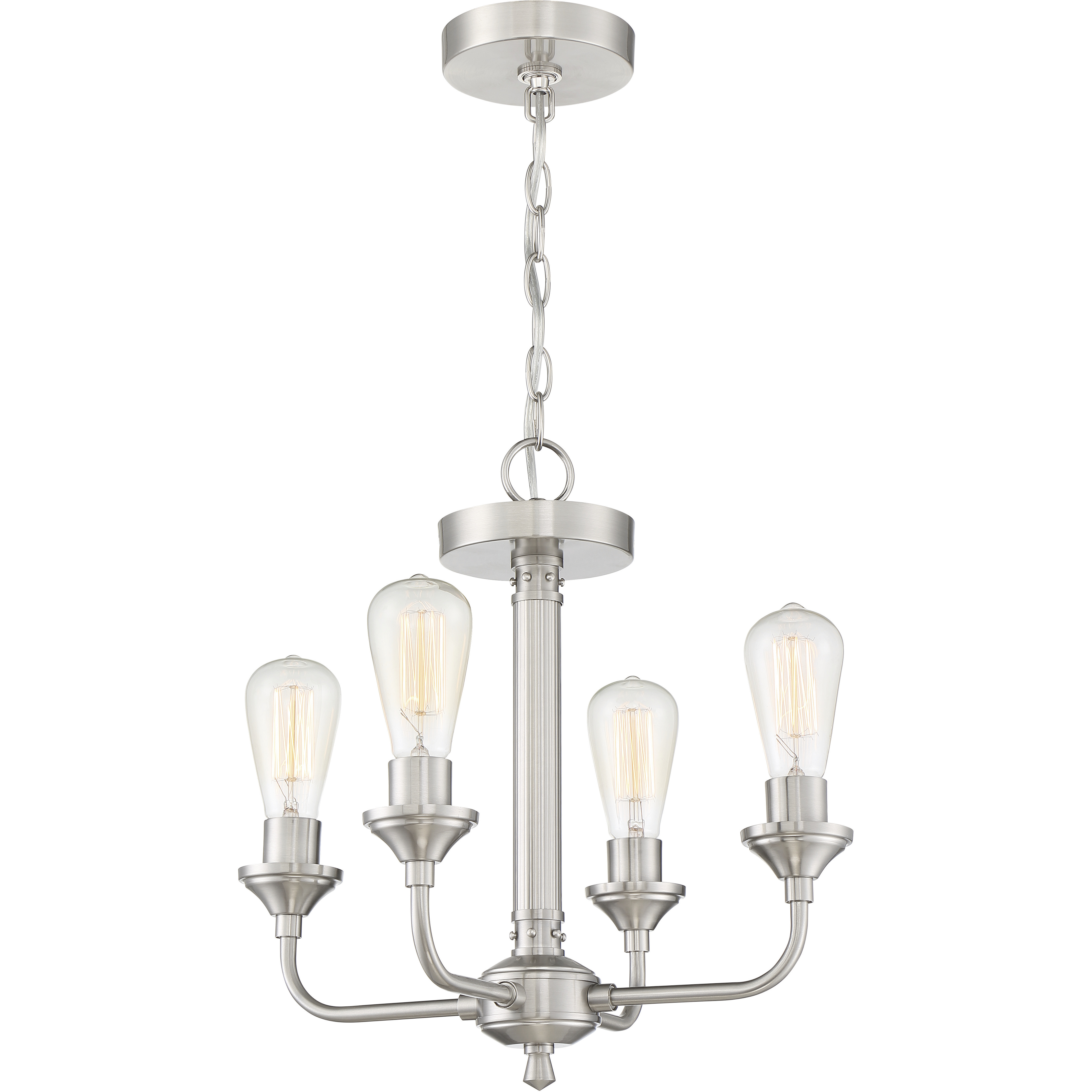 Craftmade 53054-BNK Neighborhood Bridgestone 4 Light 17 inch Brushed ...