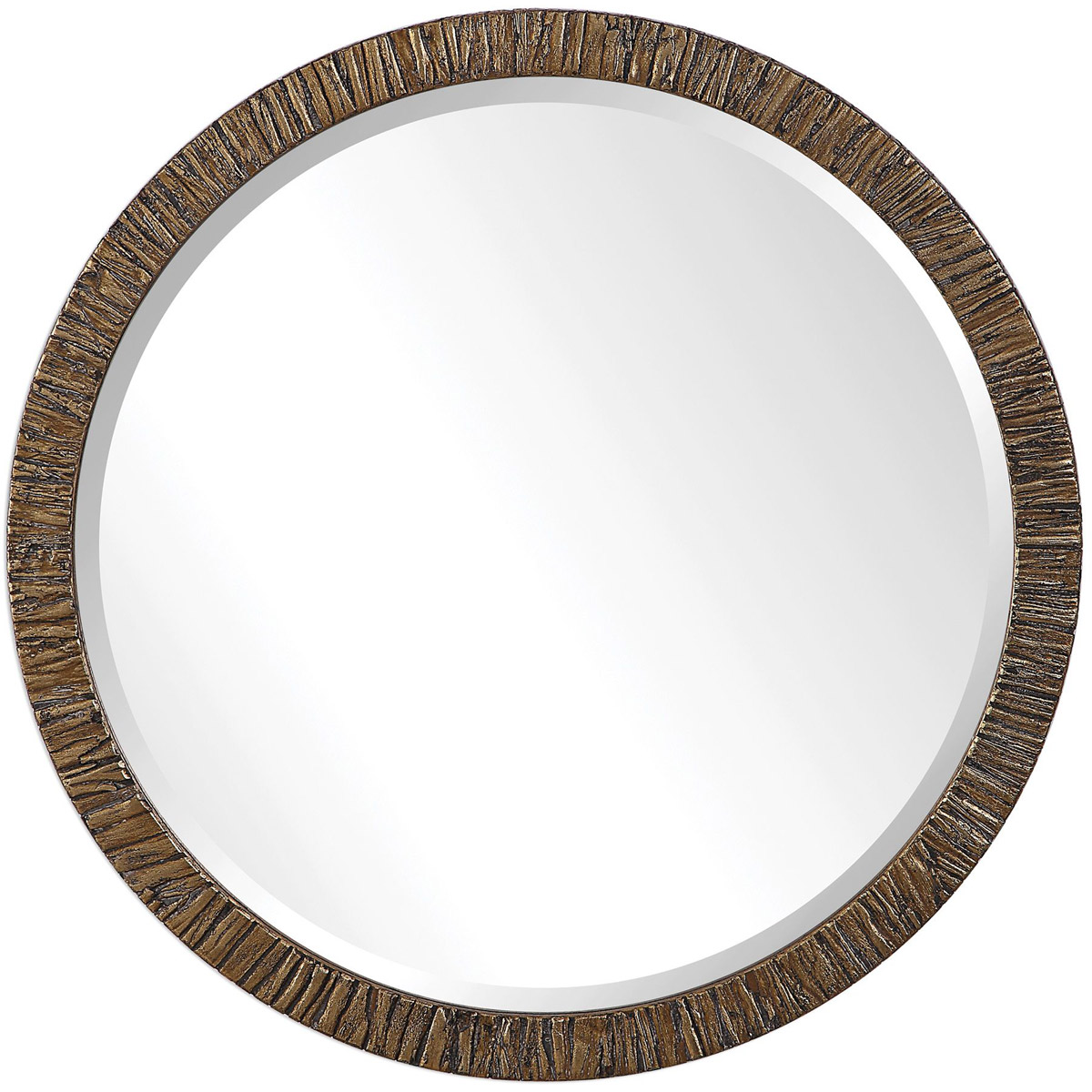 Uttermost 09459 Wayde 30 X 30 inch Metallic Gold Leaf Wall Mirror
