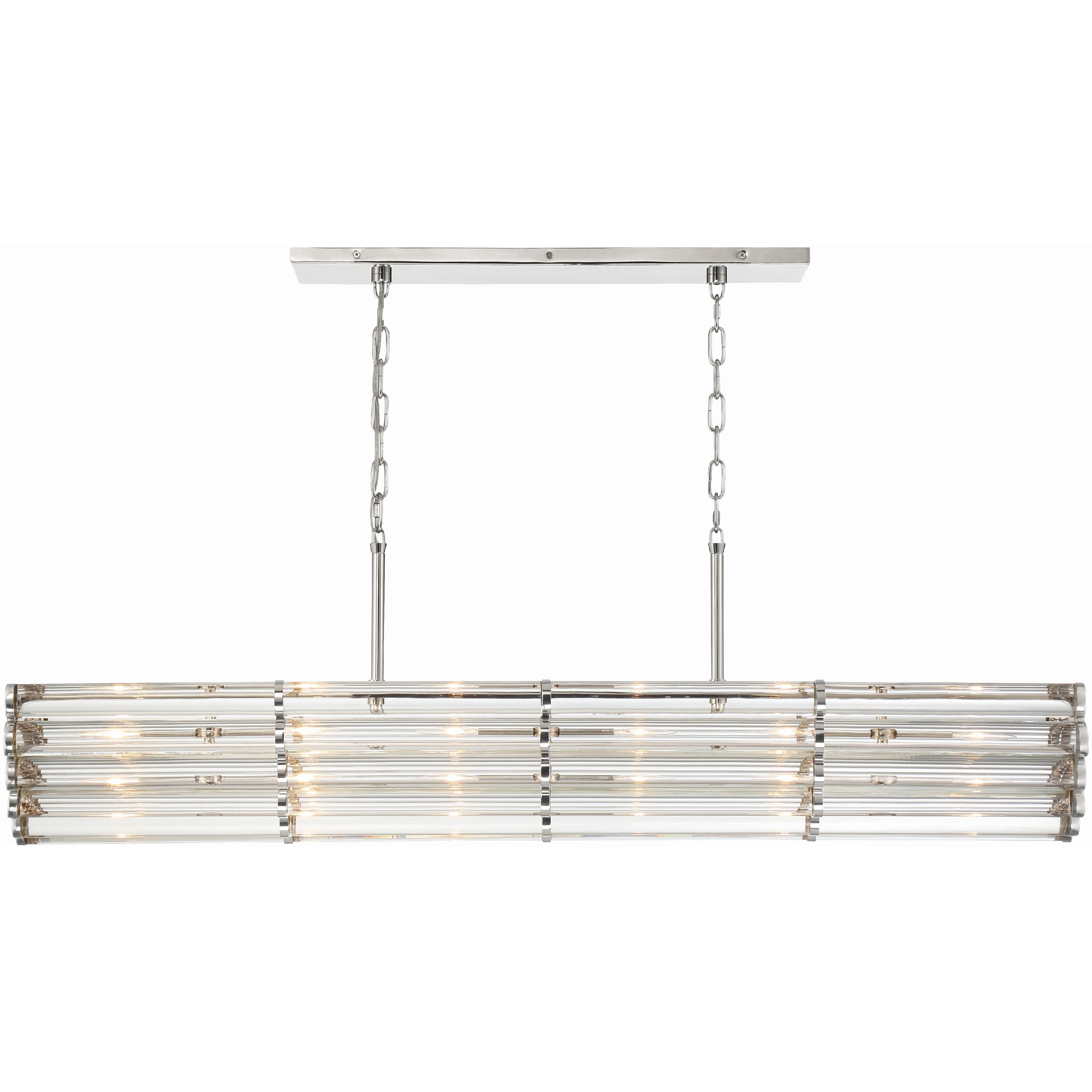 Crystorama ELL-B3007-PN Elliot 6 Light 48 inch Polished Nickel ...