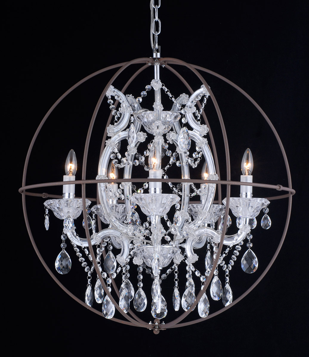 Bethel International 4307-5X-R-C 4307 Series 30 inch Chandelier Ceiling ...