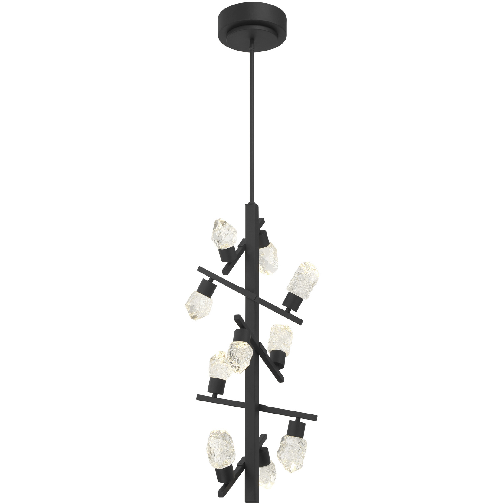George Kovacs P1536-066-L Kosmyc LED 14.5 inch Sand Black Foyer Pendant ...