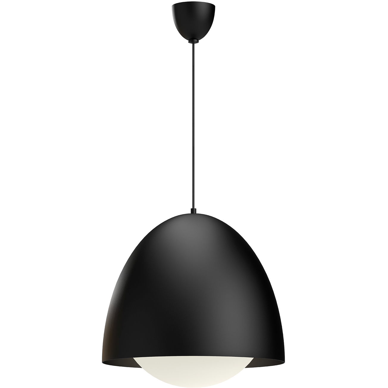Alora Mood Kenji 1 Light 20 inch Matte Black/Opal Matte Glass Pendant ...