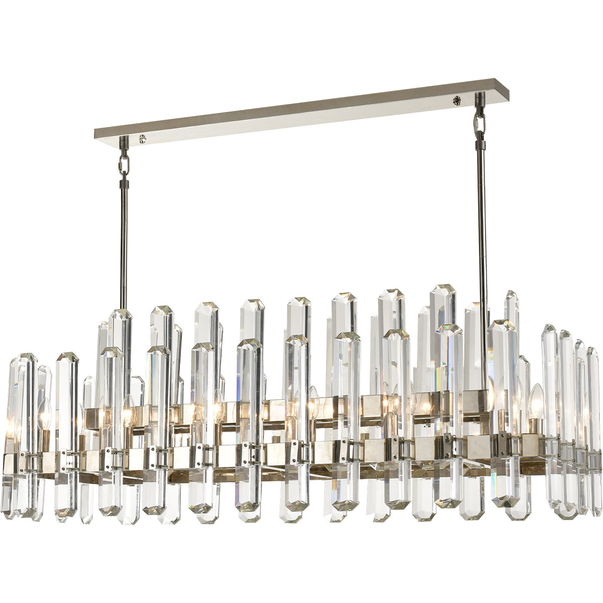 Zeev Lighting CD10333/14/PN Clarion 28 Light 18 inch Polished Nickel ...