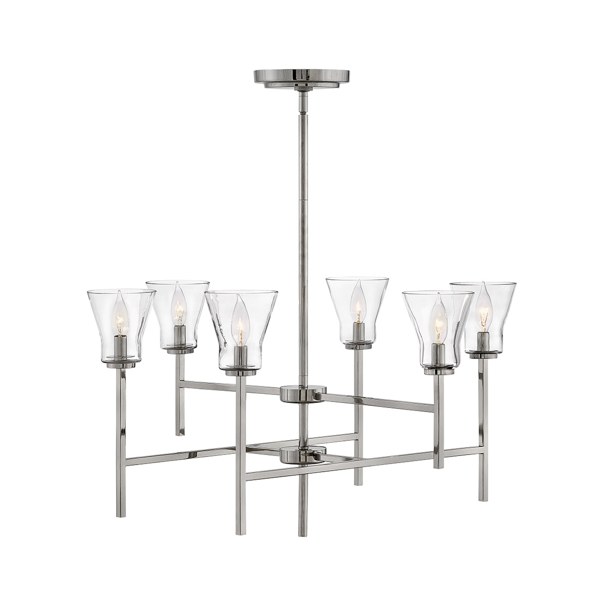 Hinkley 3456PL Arden 6 Light 31.75 inch Polished Antique Nickel ...