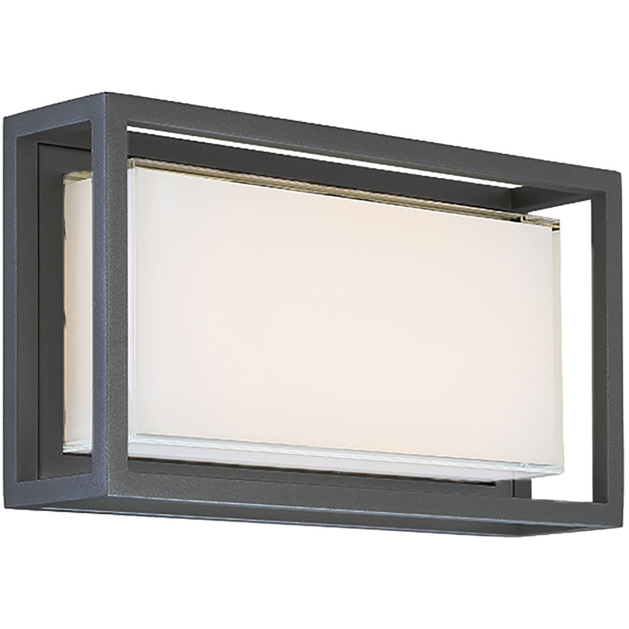 Modern Forms WS-W73614-BZ Framed LED 8 inch Bronze Outdoor Wall Light ...