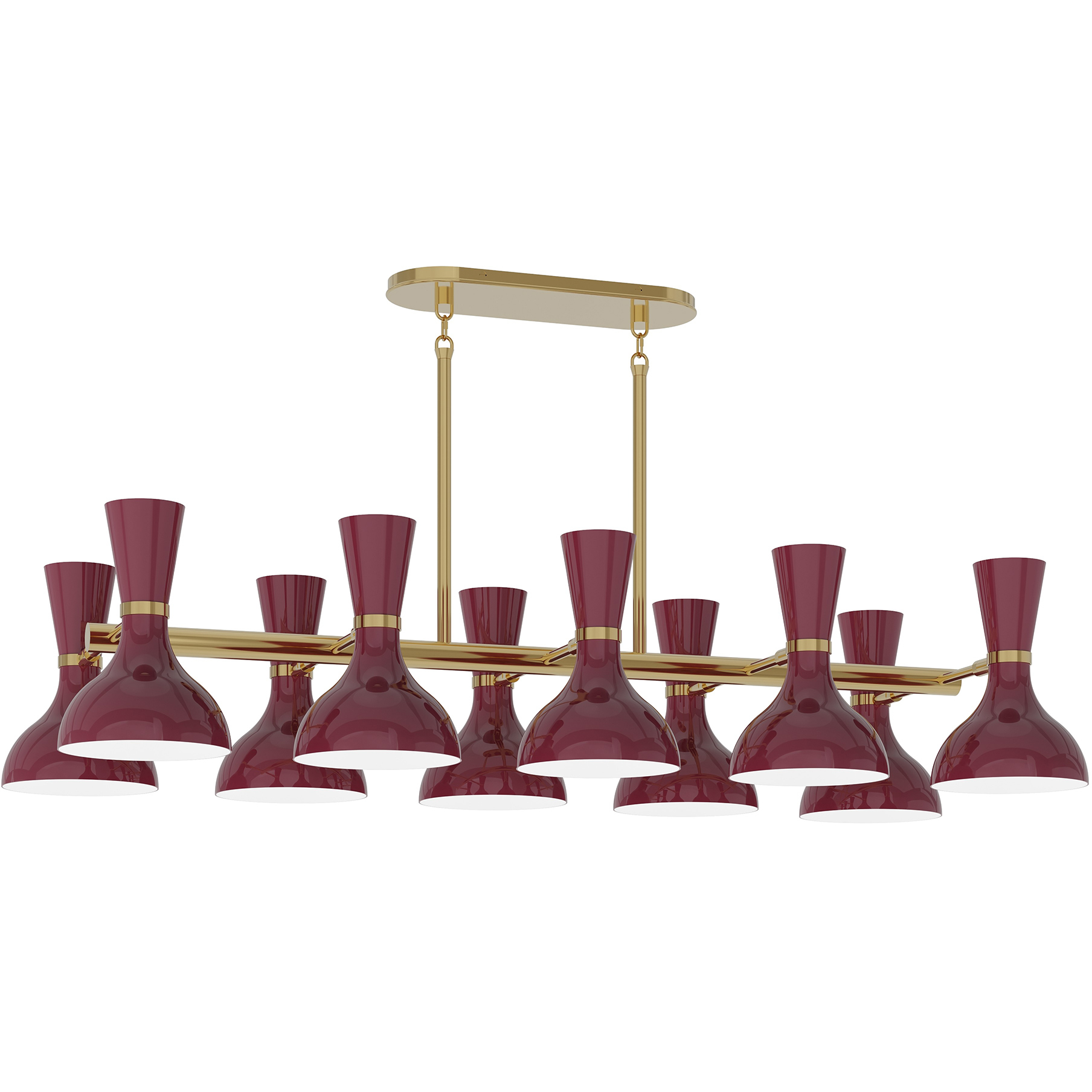 Robert Abbey SM20SM Clare 10 Light 45.75 inch Modern Brass Chandelier ...