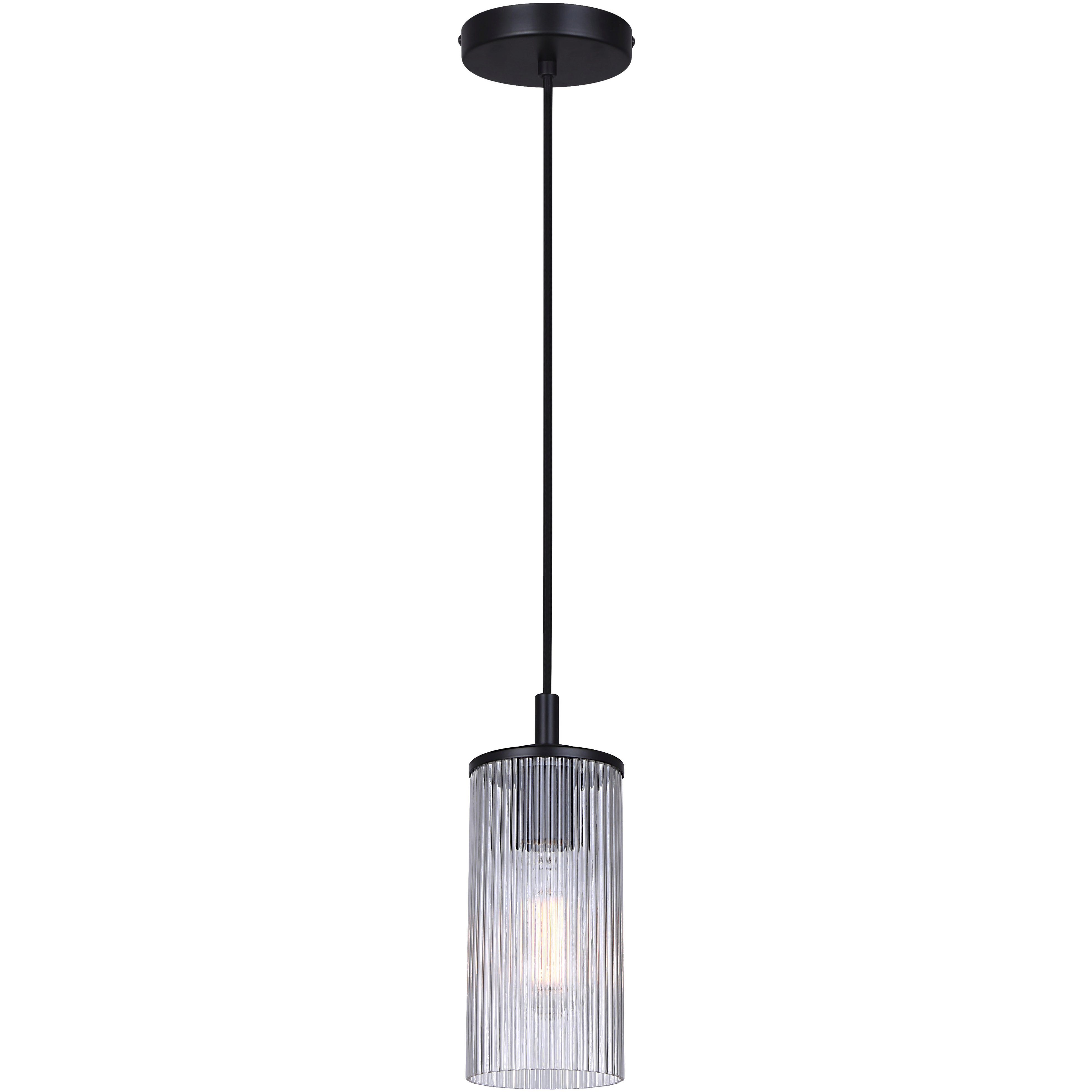 Canarm IPL1165A01BK-CR Kinslea 1 Light 4.75 inch Matte Black Pendant ...
