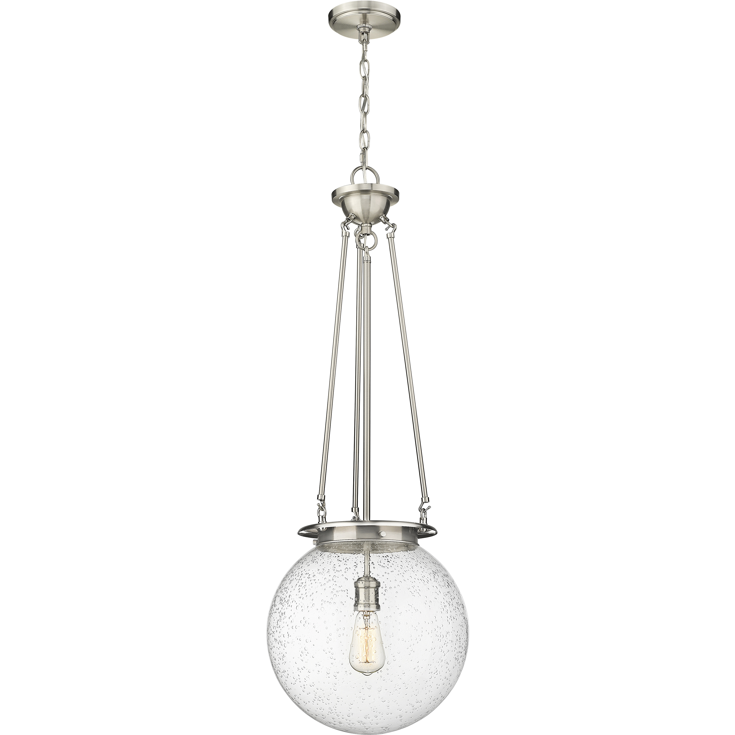 Beacon 1 Light 14 inch Satin Nickel Pendant Ceiling Light