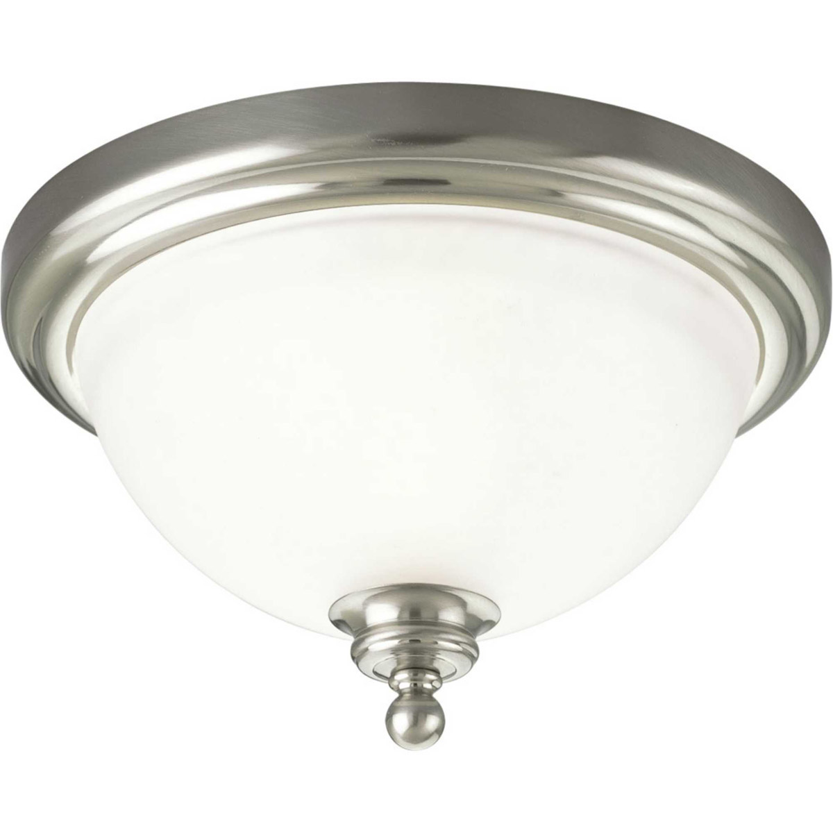 Progress P3311-09 Madison 1 Light 12 inch Brushed Nickel Flush Mount ...