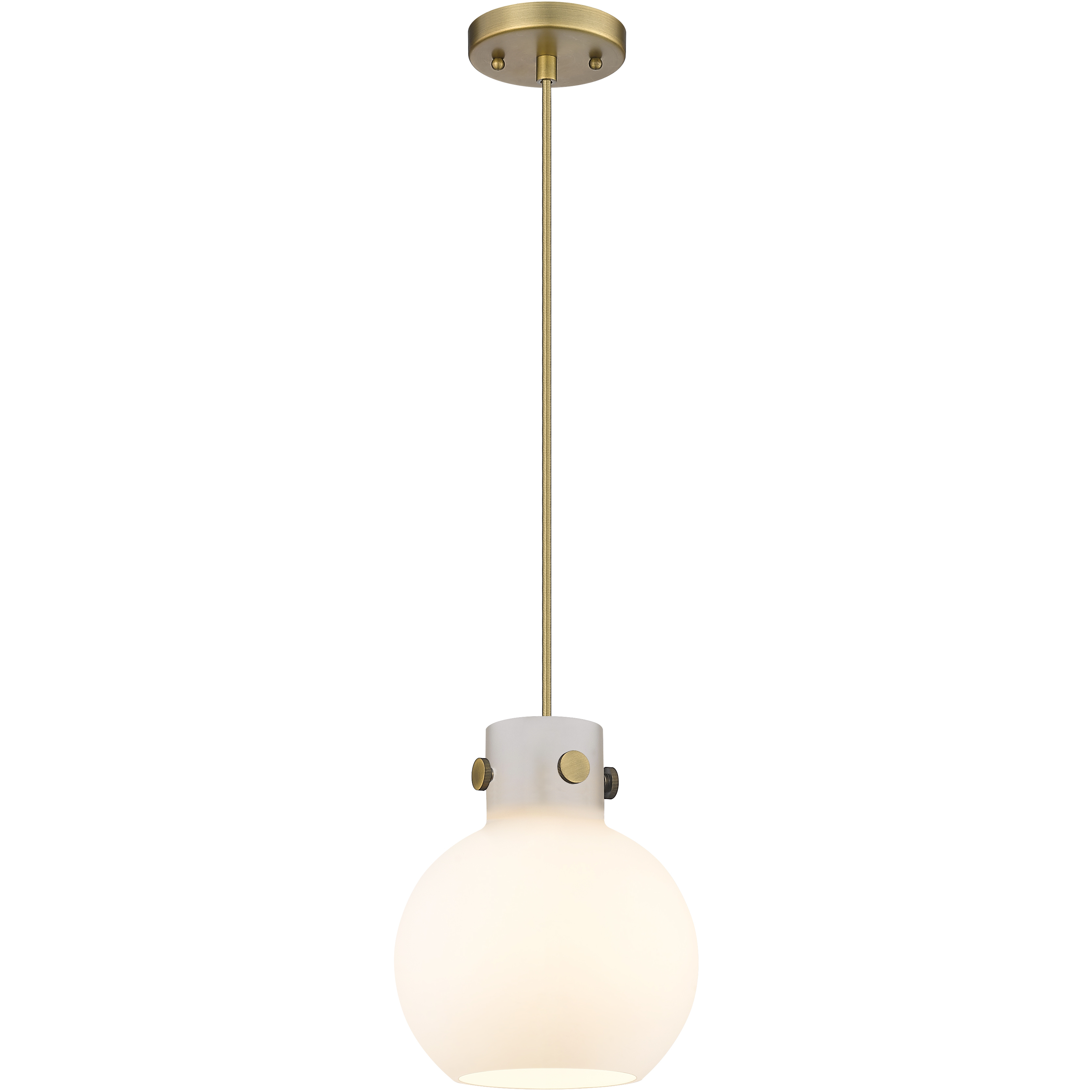 Downtown Urban Newton Sphere 1 Light 8 inch Brushed Brass Mini Pendant ...