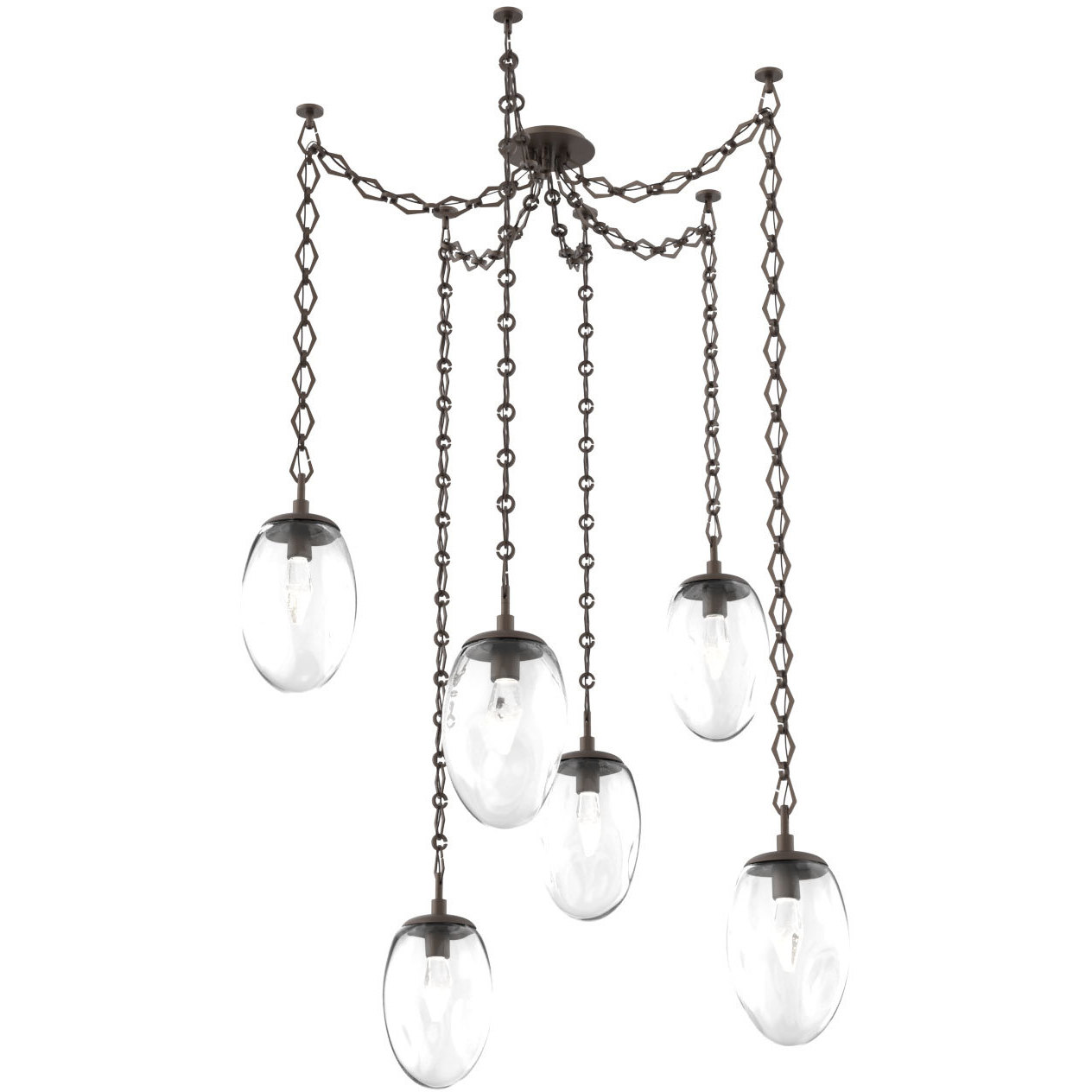 Hammerton Studio SNB0067-06-FB-GC-CH1-L1 Meteo LED 17 inch Flat Bronze ...