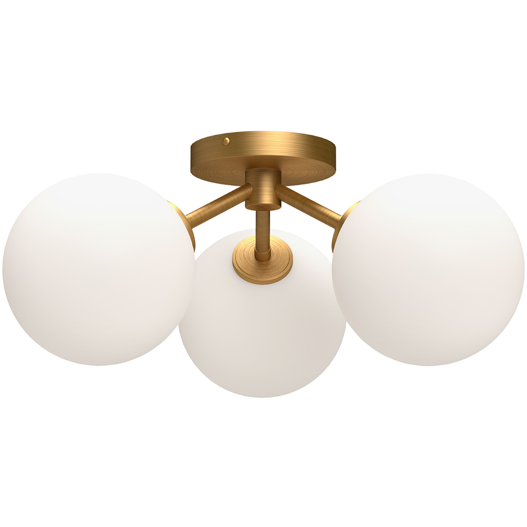 Alora SF549315AGOP Alora Mood Cassia 3 Light 17.75 inch Aged Gold/Opal ...