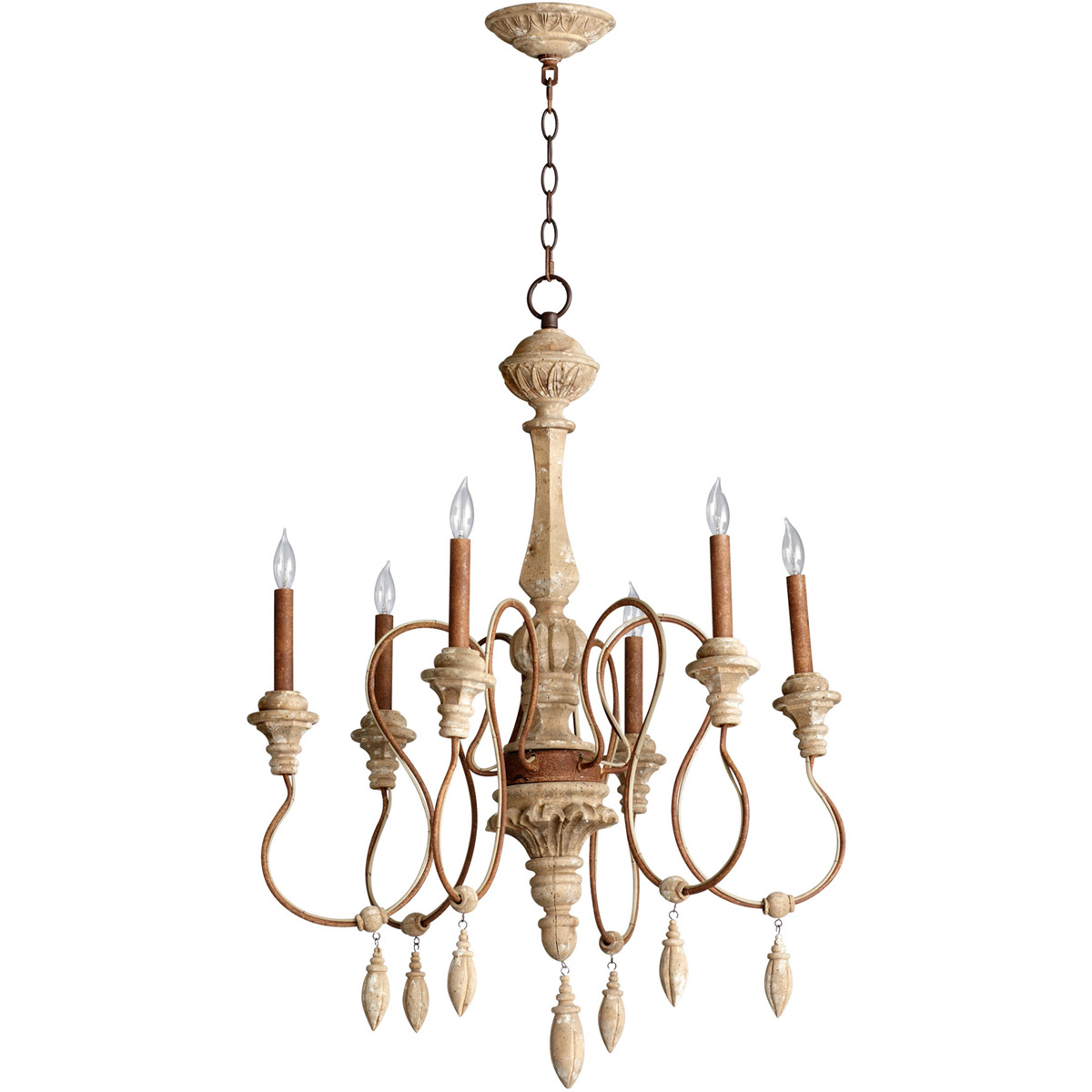 Cyan Design 05176 Alda 6 Light 28 inch Sutherland Buff Chandelier Ceiling Light